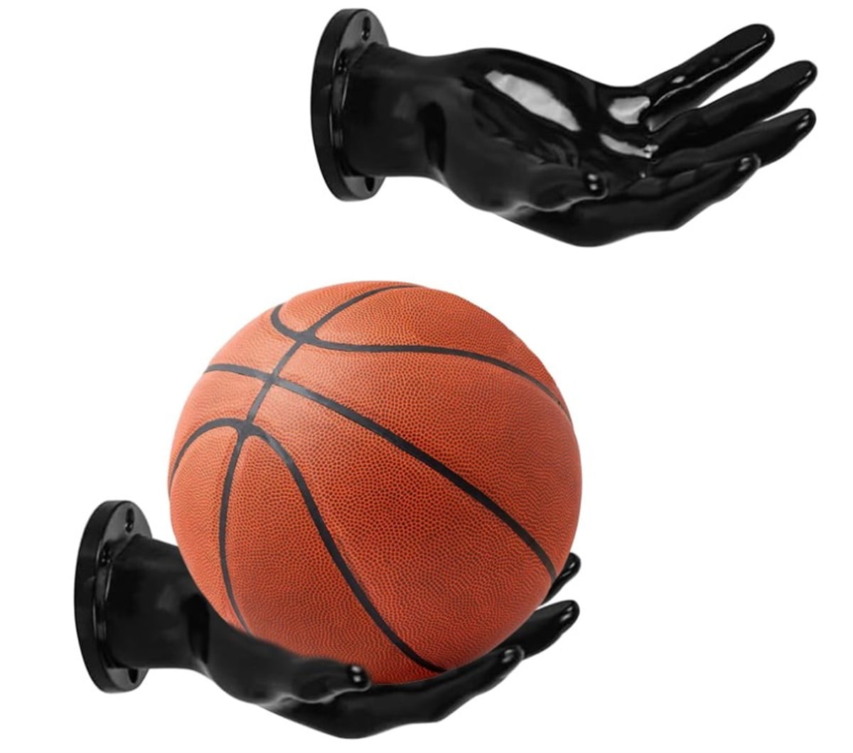 Fake Hand Basketball Holder 2PCS,Black Hand Sculpture Ball Holder,Wall ...