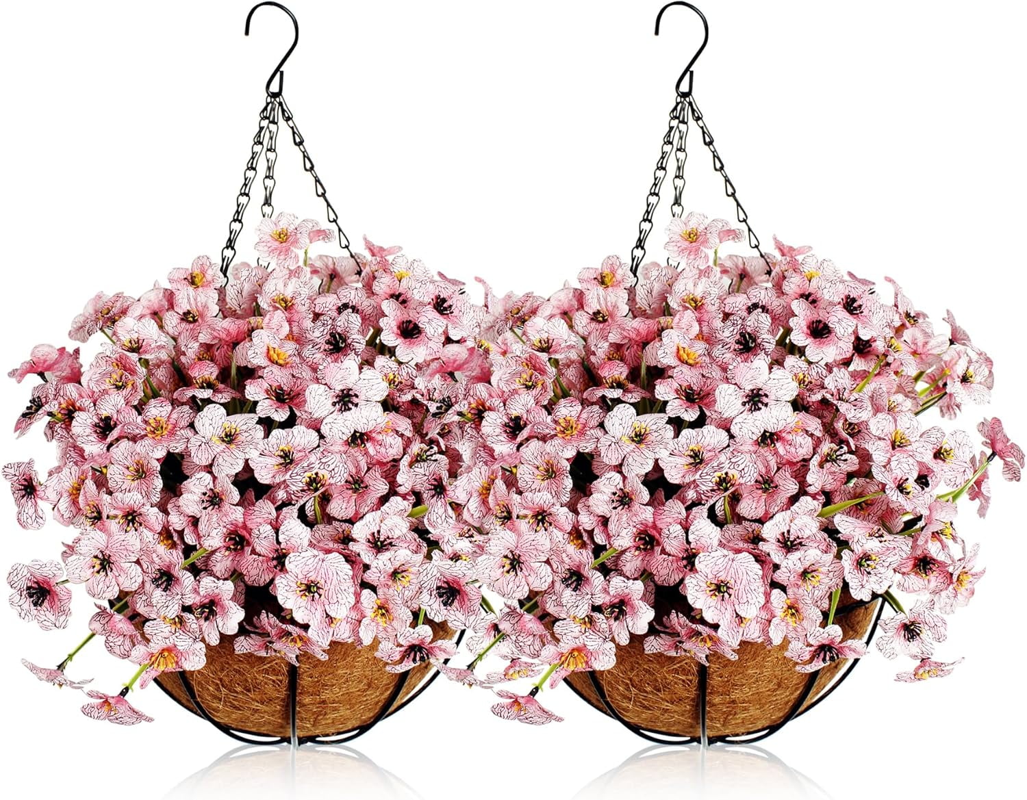 Fake Hanging Baskets with Artificial Daisy Flowers Fake Plants in 12 ...