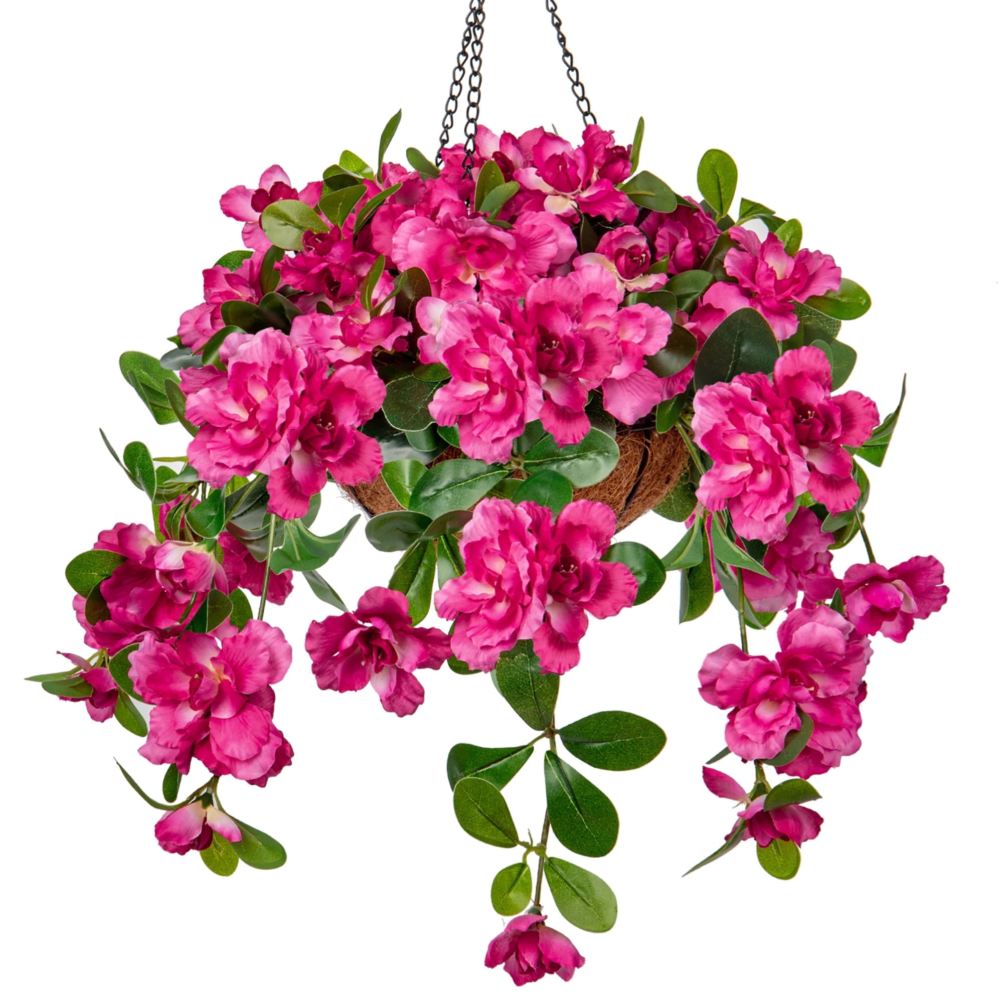 Fake Hanging Flowers with Basket, Artificial Bougainvillea Silk Plants ...