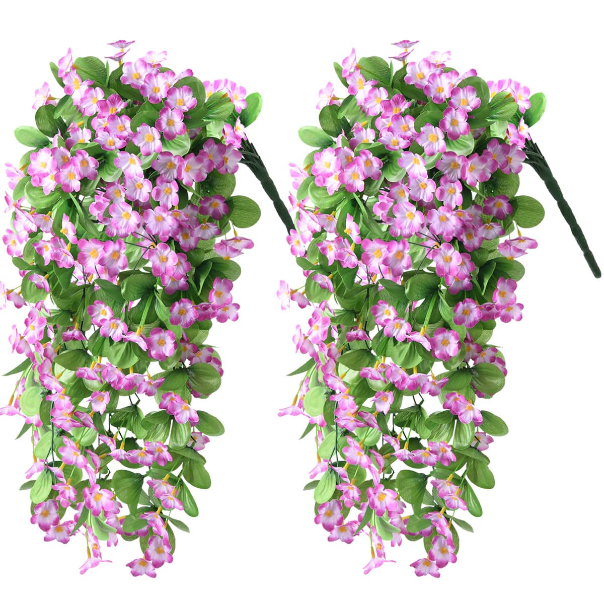 Fake Hanging Flowers Plants for Outdoor Spring Decoration, 2PCS Faux ...