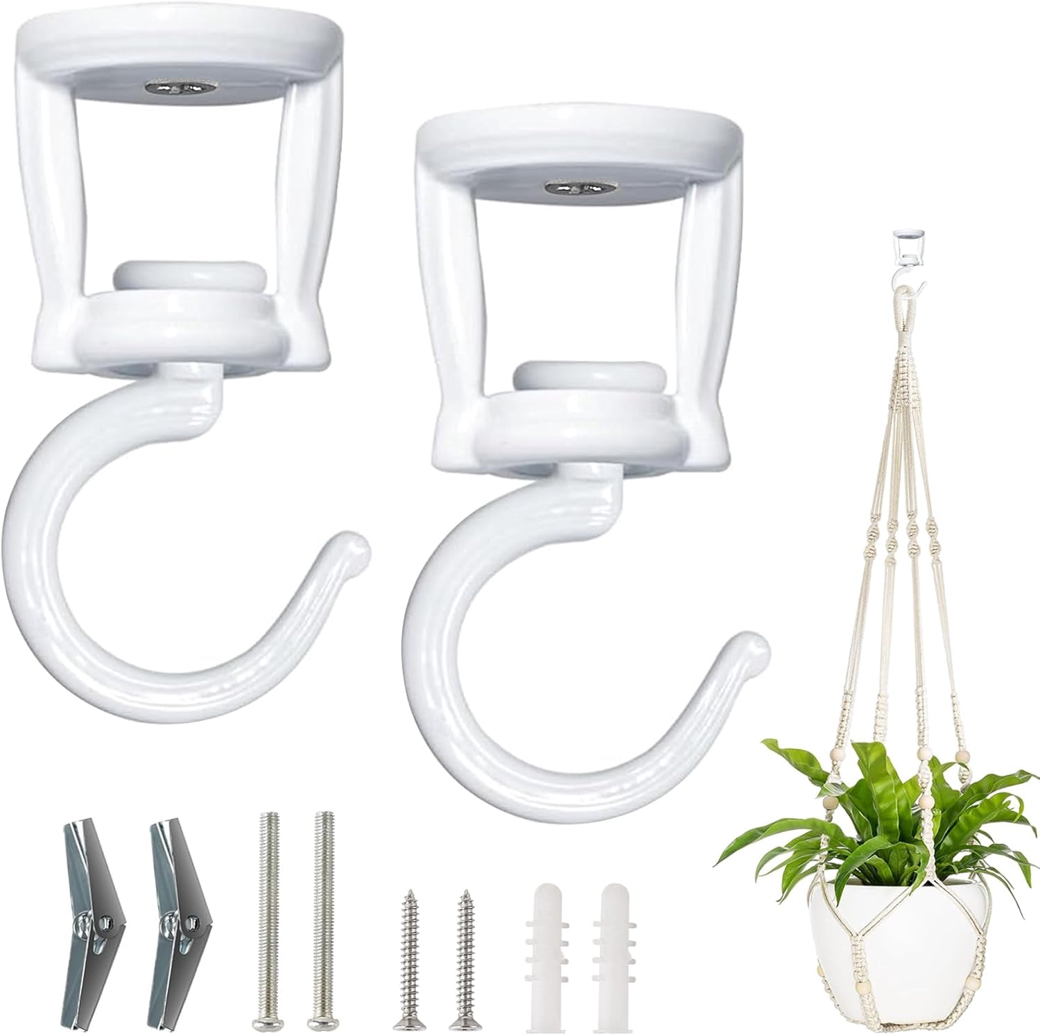Fake Hanging Plant with Pot and Ceiling Hooks for Hanging Plants ...