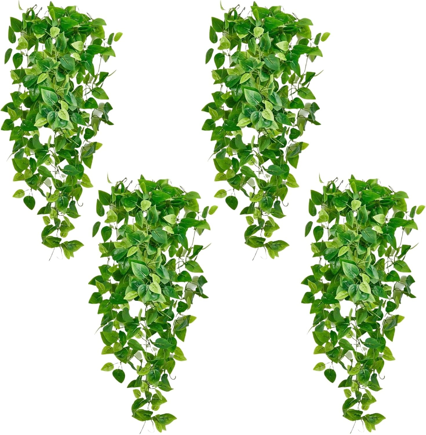 Fake Hanging Plants Vines(4pcs) for Room Decor, Artificial Ivy Greenery ...