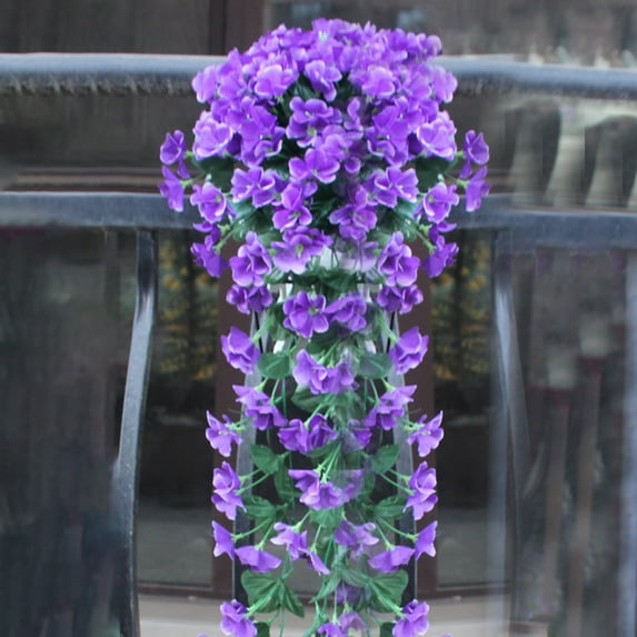 Fake Hanging Plants Violet Artificial Vine Plant for Courtyard Wedding ...