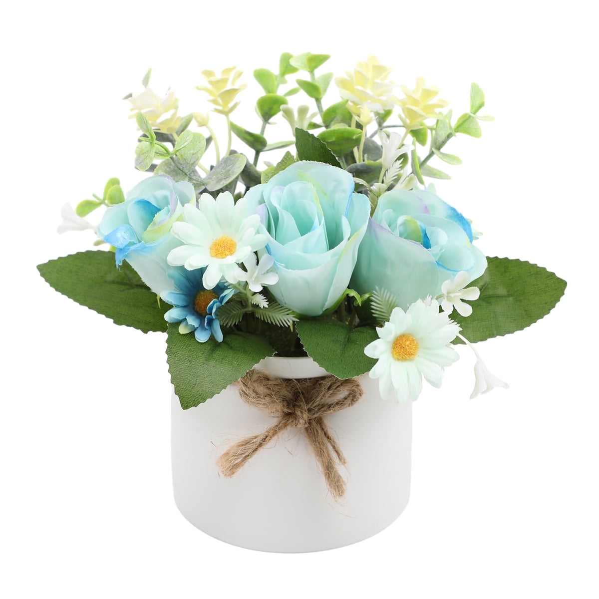 Fake Hydrangeas with Pot, Mini Hydrangea Artificial Flowers Artificial ...