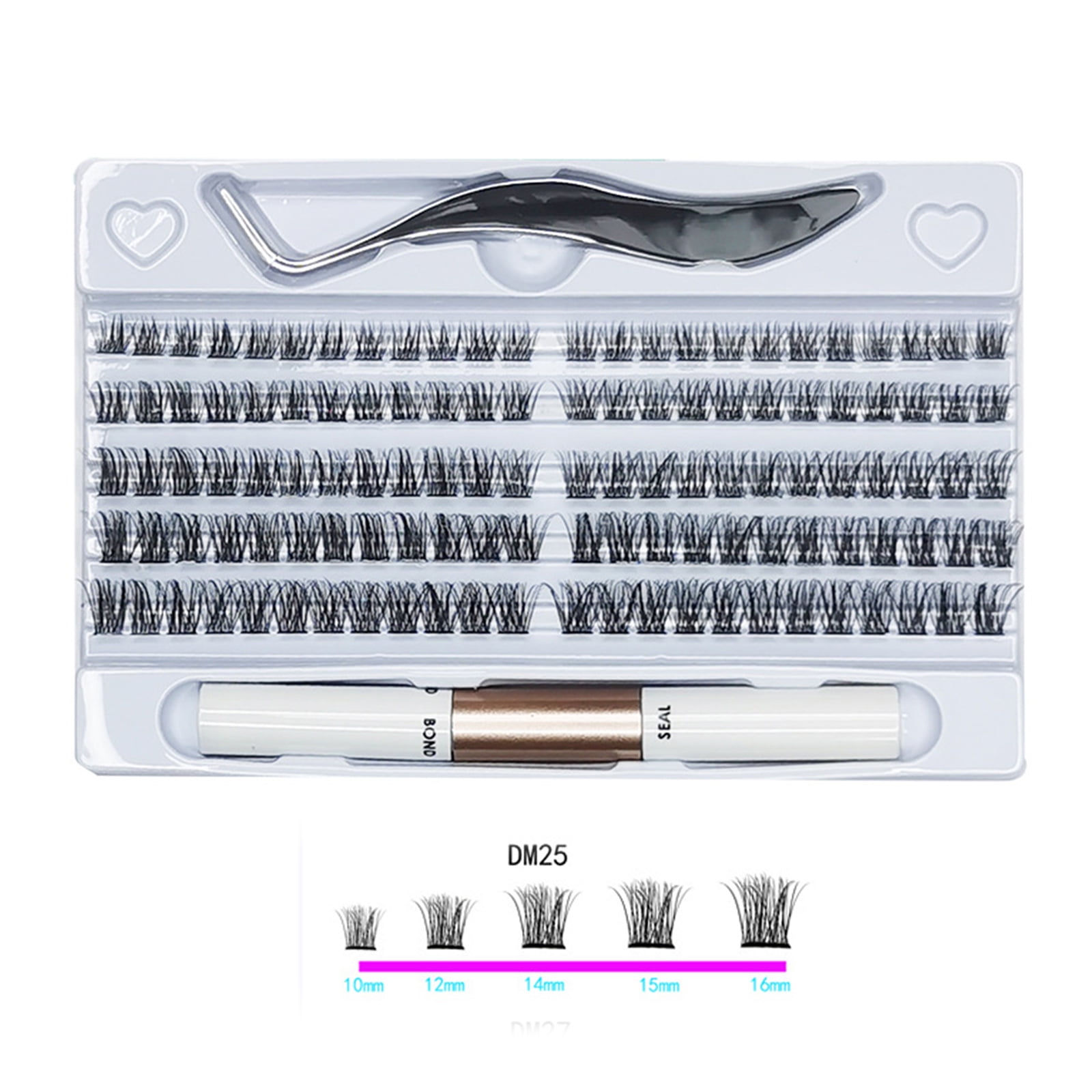 Fake Lashes,Set False -ended 5 Sizes Individual 5 Sizes False -ended ...