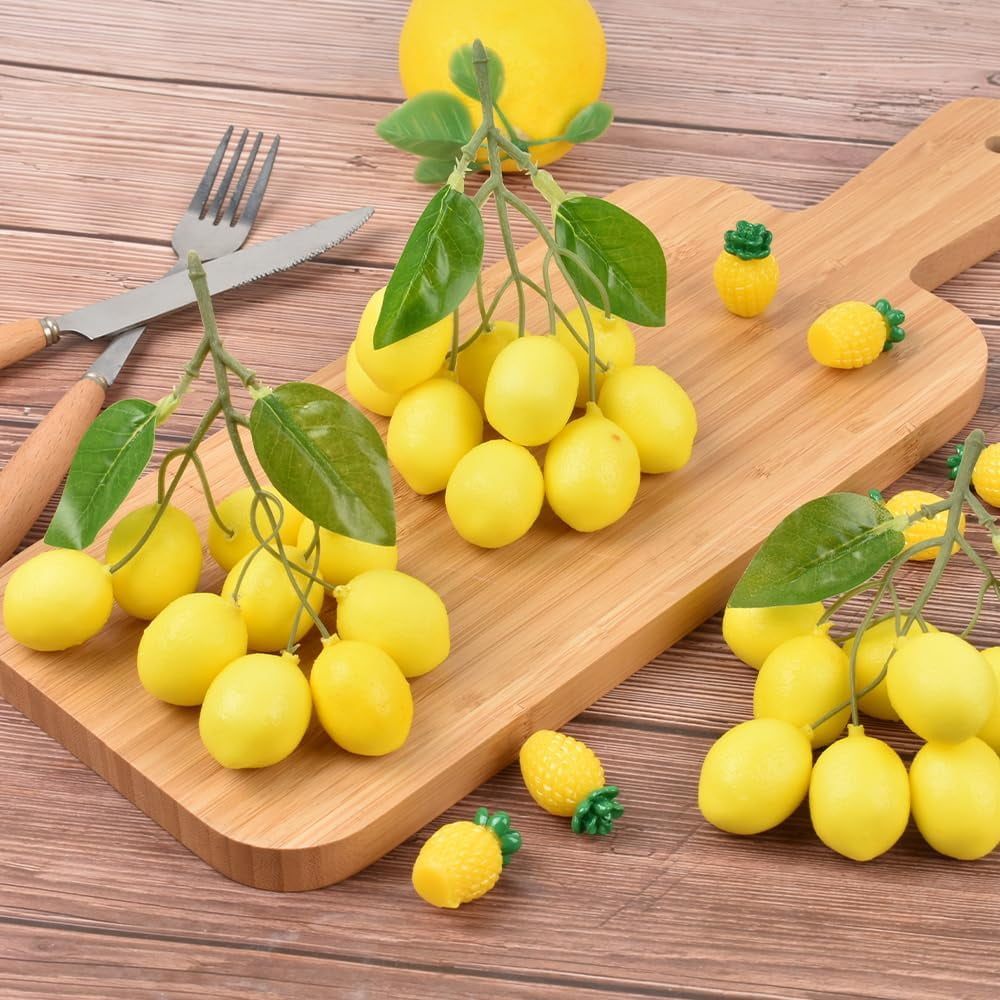 Fake Lemon Branches Artificial Fruit Highly Simulation Lifelike Model ...