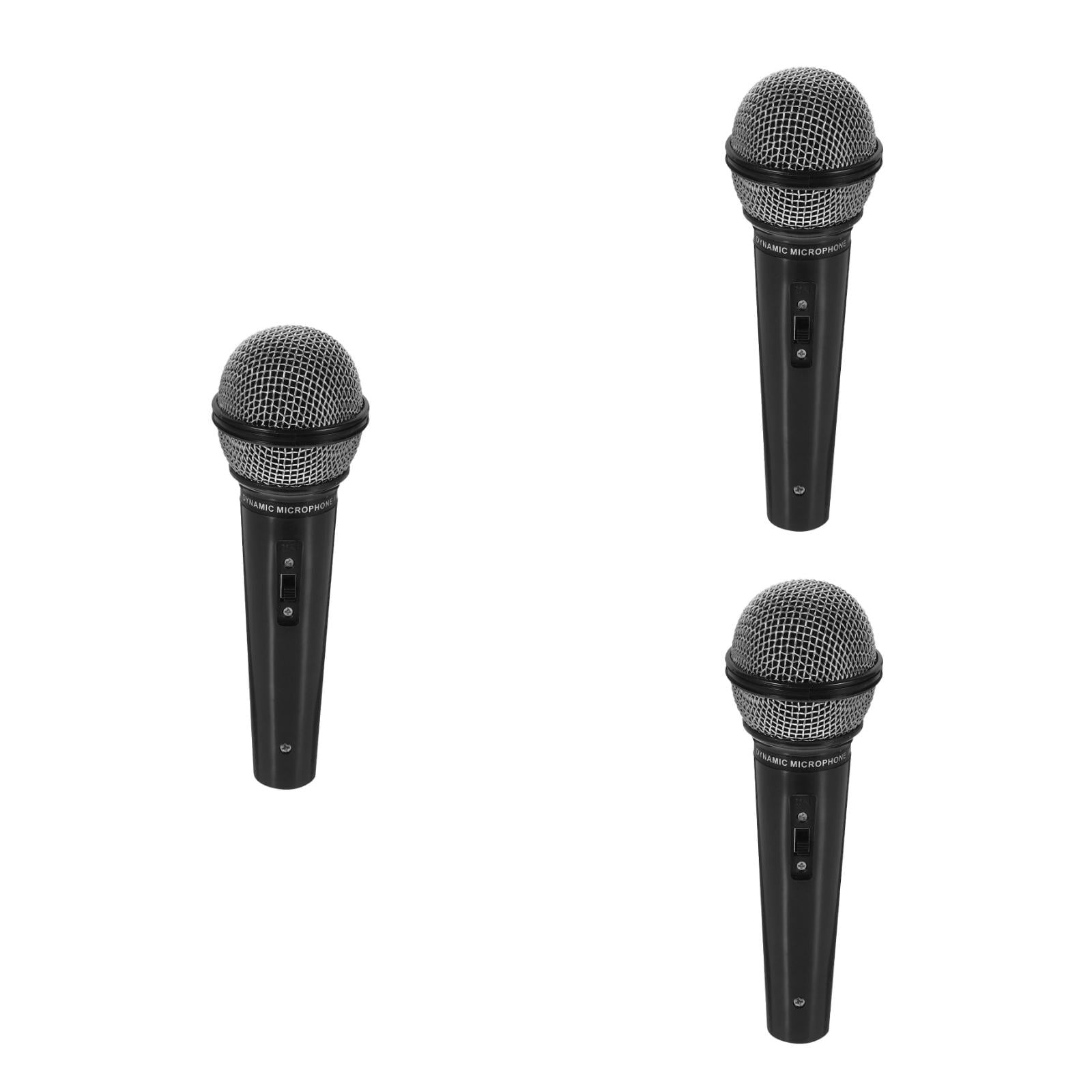 Fake Microphone, 3pcs Plastic Pretend Microphone Toy, Fake Mic Props ...