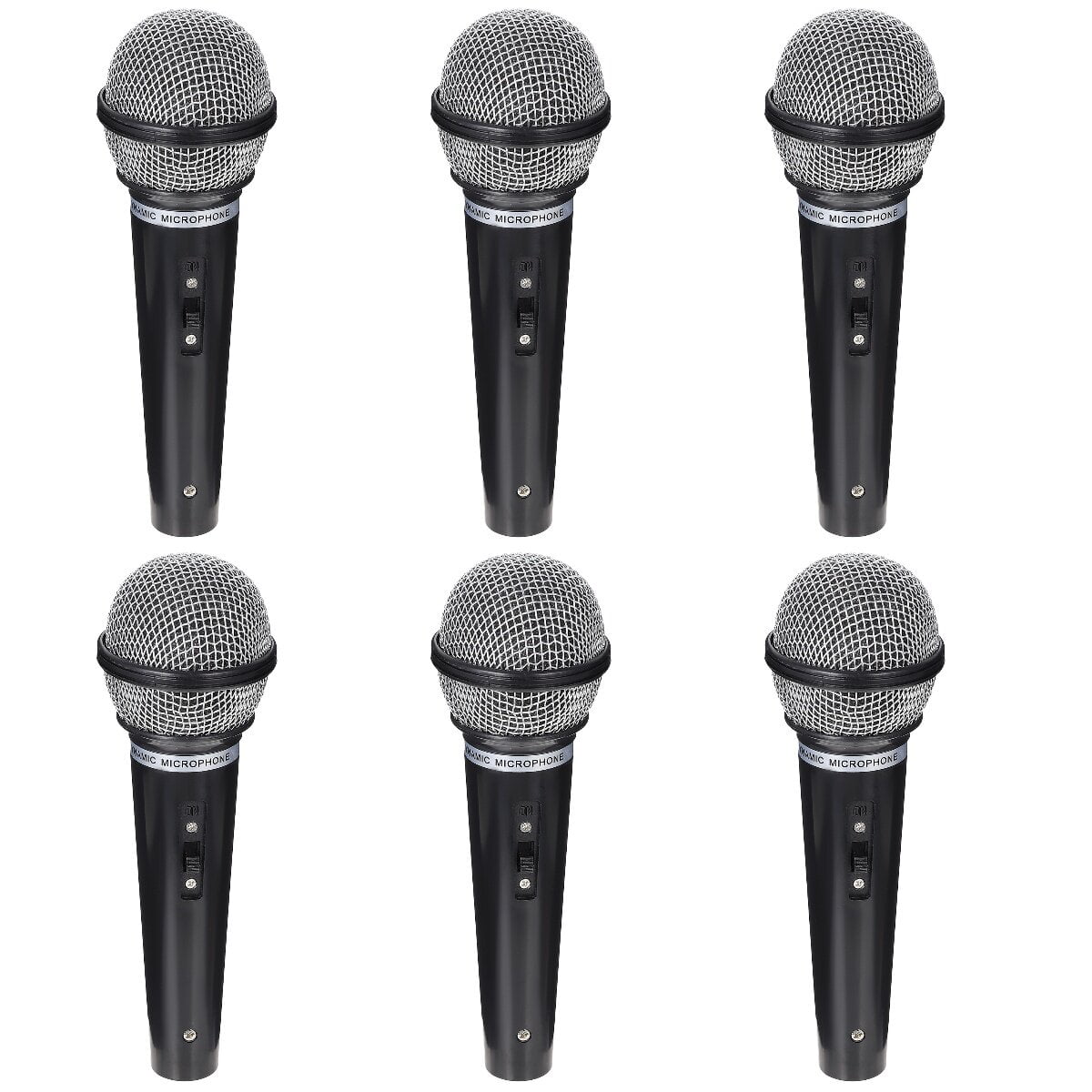 Fake Microphone, 6pcs Plastic Microphone Toy for Kids, Simulated ...