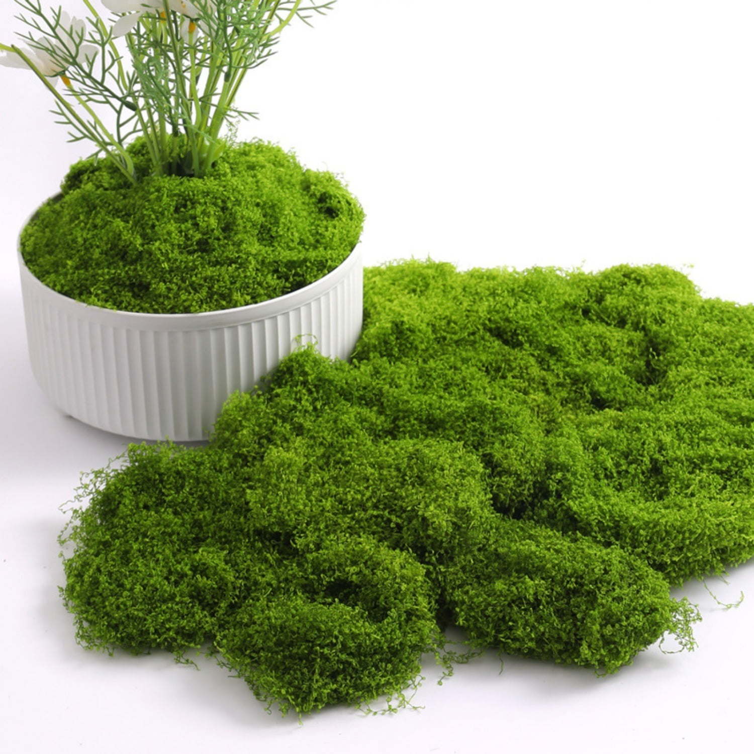 Fake Moss 1.76 Oz Artificial for Floral Crafts Decor Dark Green ...