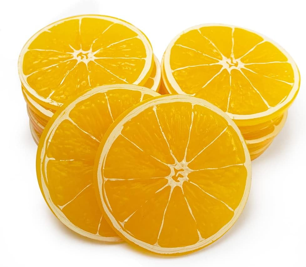 Fake Orange Slices,Artificial Lemons Slices,Realistic Fake Orange ...