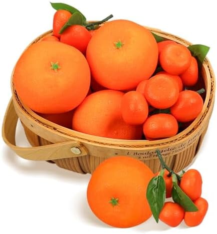 Fake Oranges, Artificial Oranges Fruits Decor Lifelike Fake Fruit Faux ...