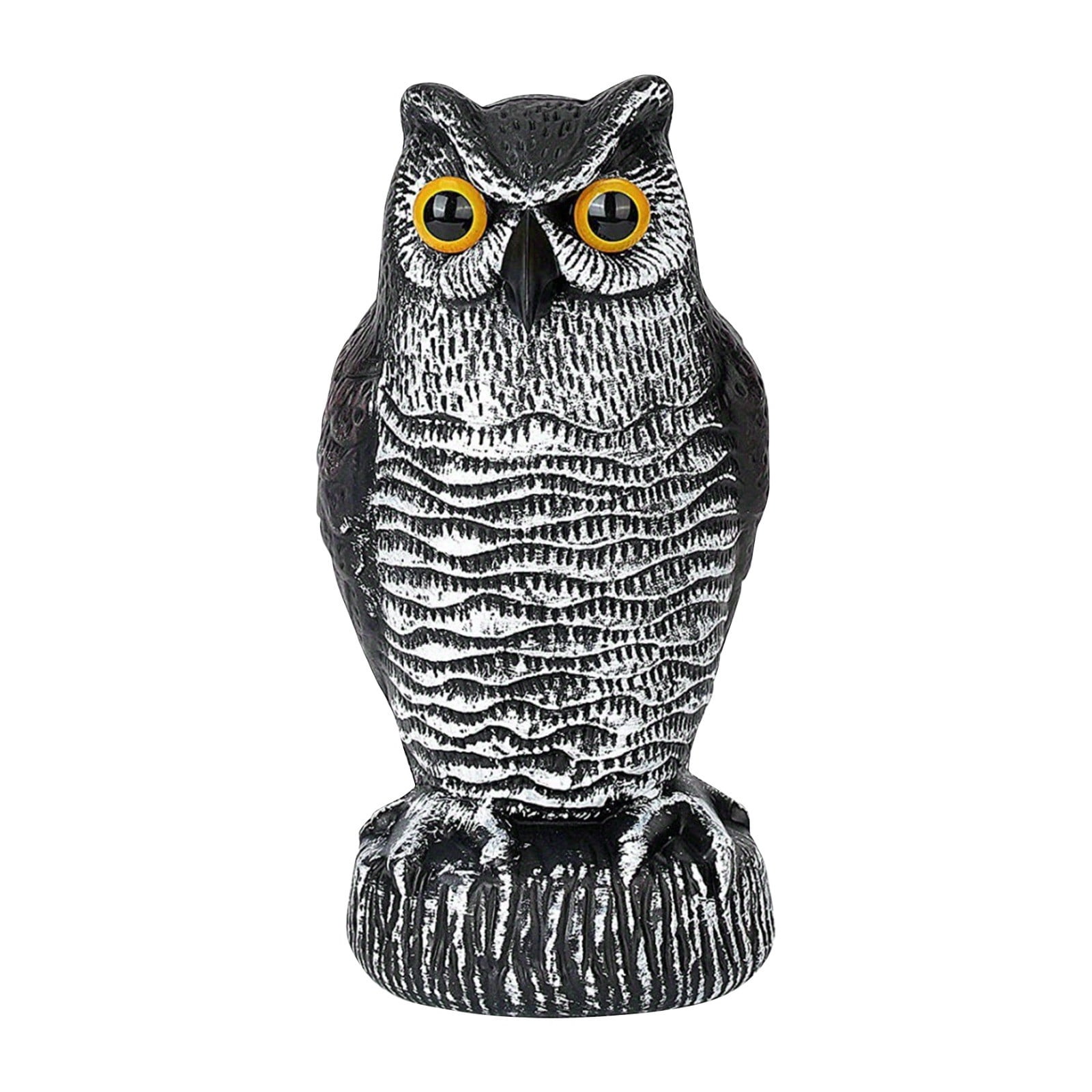Fake Owl Decoy Bird Scarecrow Sculpture,Plastic Horned Owl Bird ...