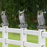 Fake Owl Decoy to Keep Birds Away - Plastic Horned Owl Statues Bird ...