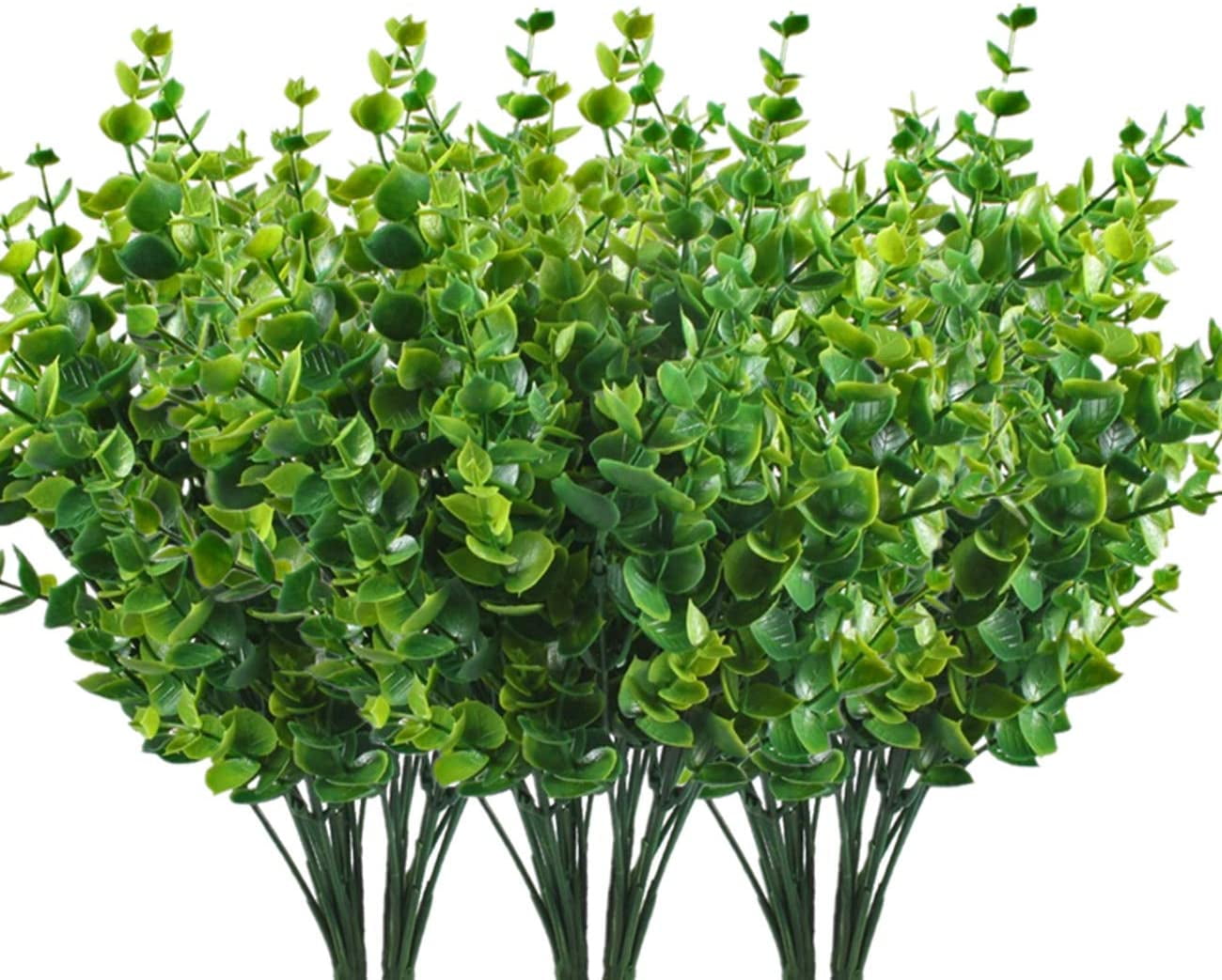 Fake Plants Artificial Plant Outdoor Shrubs Faux Grass Plastic Leaves ...