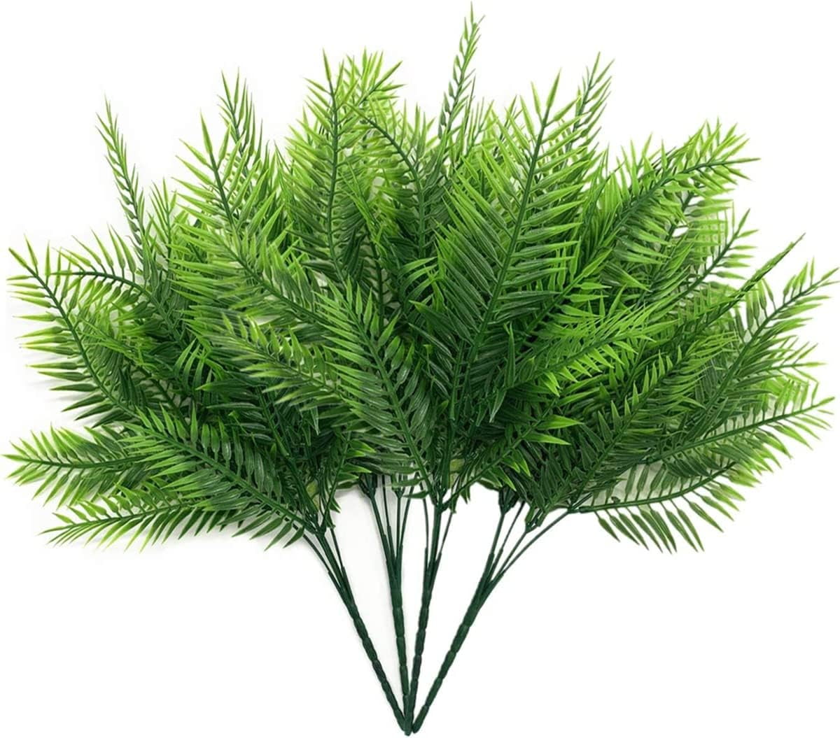 Fake Plants Artificial Plant Outdoor Shrubs Faux Grass Plastic Leaves ...