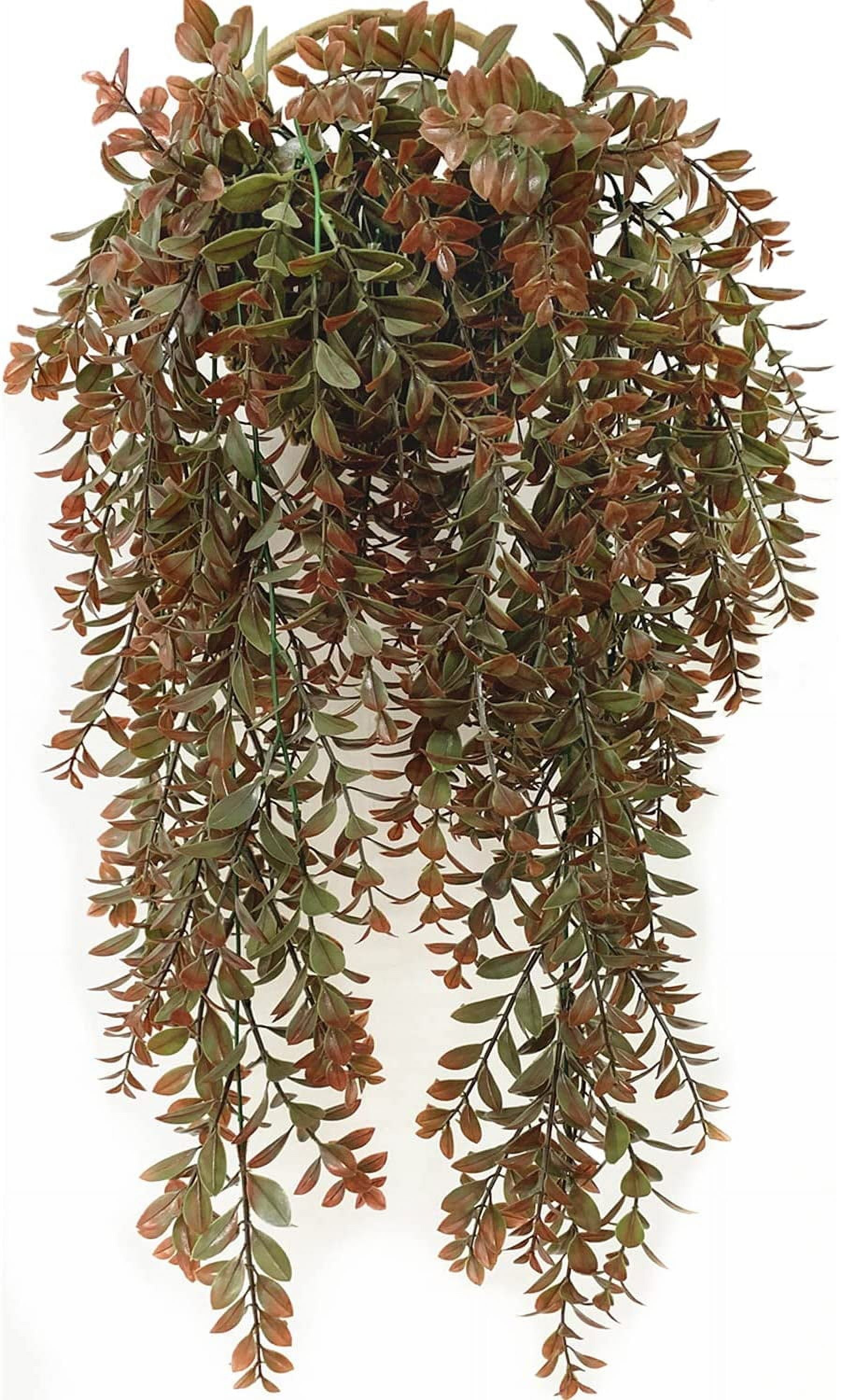 Fake Plants Artificial Plant Outdoor Shrubs Faux Grass Plastic Leaves ...