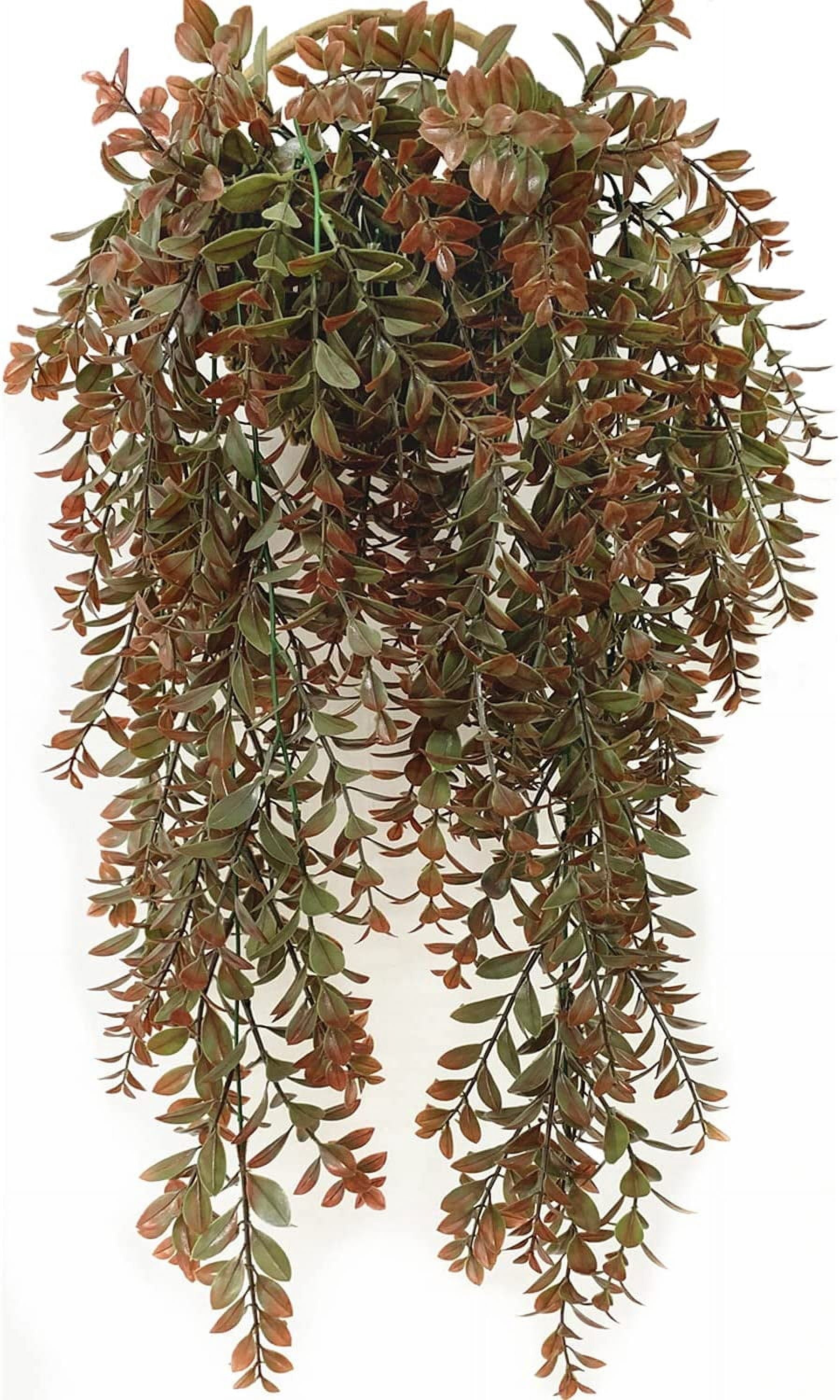 Fake Plants Artificial Plant Outdoor Shrubs Faux Grass Plastic Leaves ...