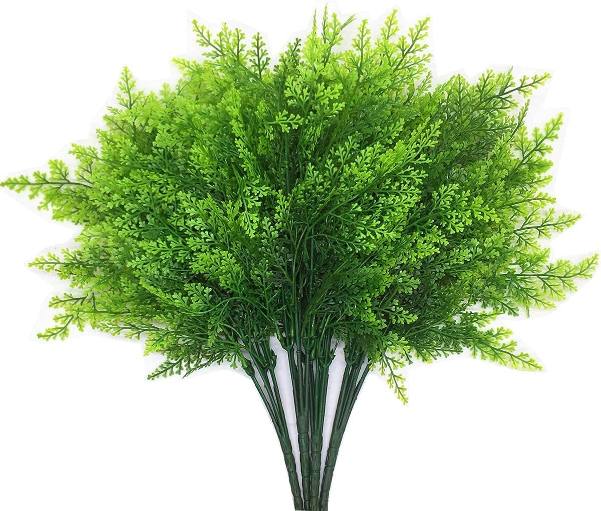 Fake Plants Artificial Plant Outdoor Shrubs Faux Grass Plastic Leaves ...