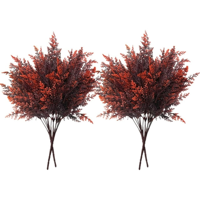 Fake Plants Artificial Plant Outdoor Shrubs Faux Grass Plastic Leaves ...