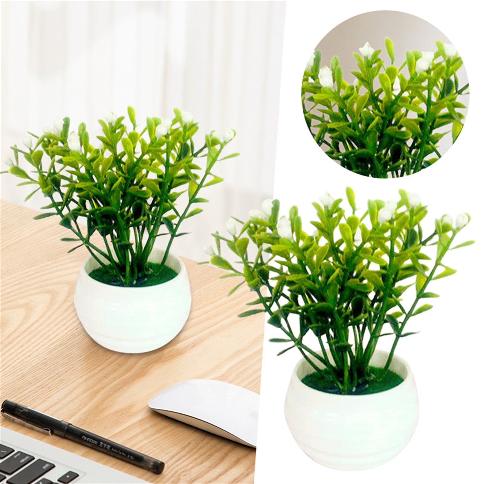 Fake Plants Promotion Sale! Nomeni Artificial Faux Green Bonsai Potted ...