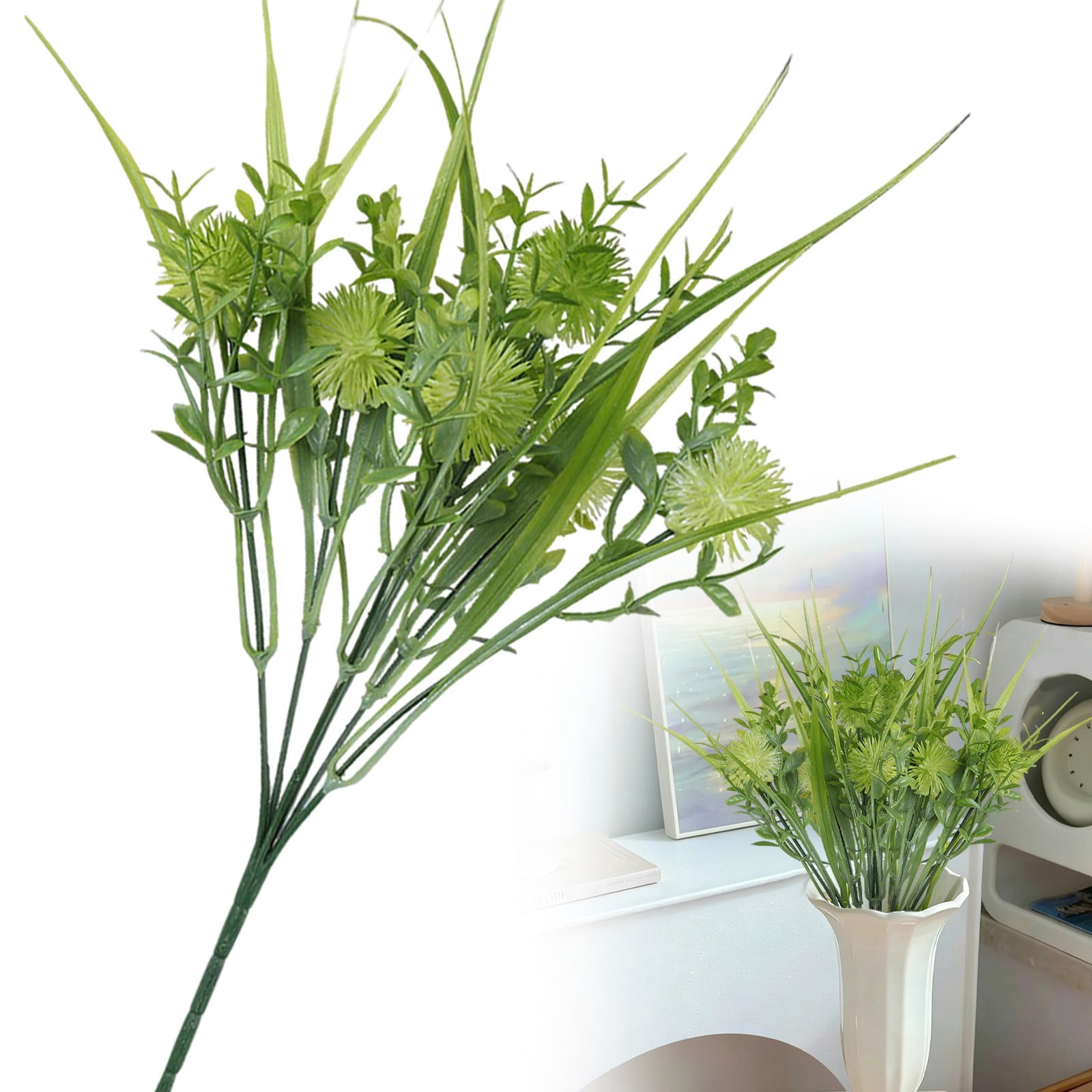 Fake Plants UV Resistant Artificial Tropical Plants Flowers Faux Garden ...