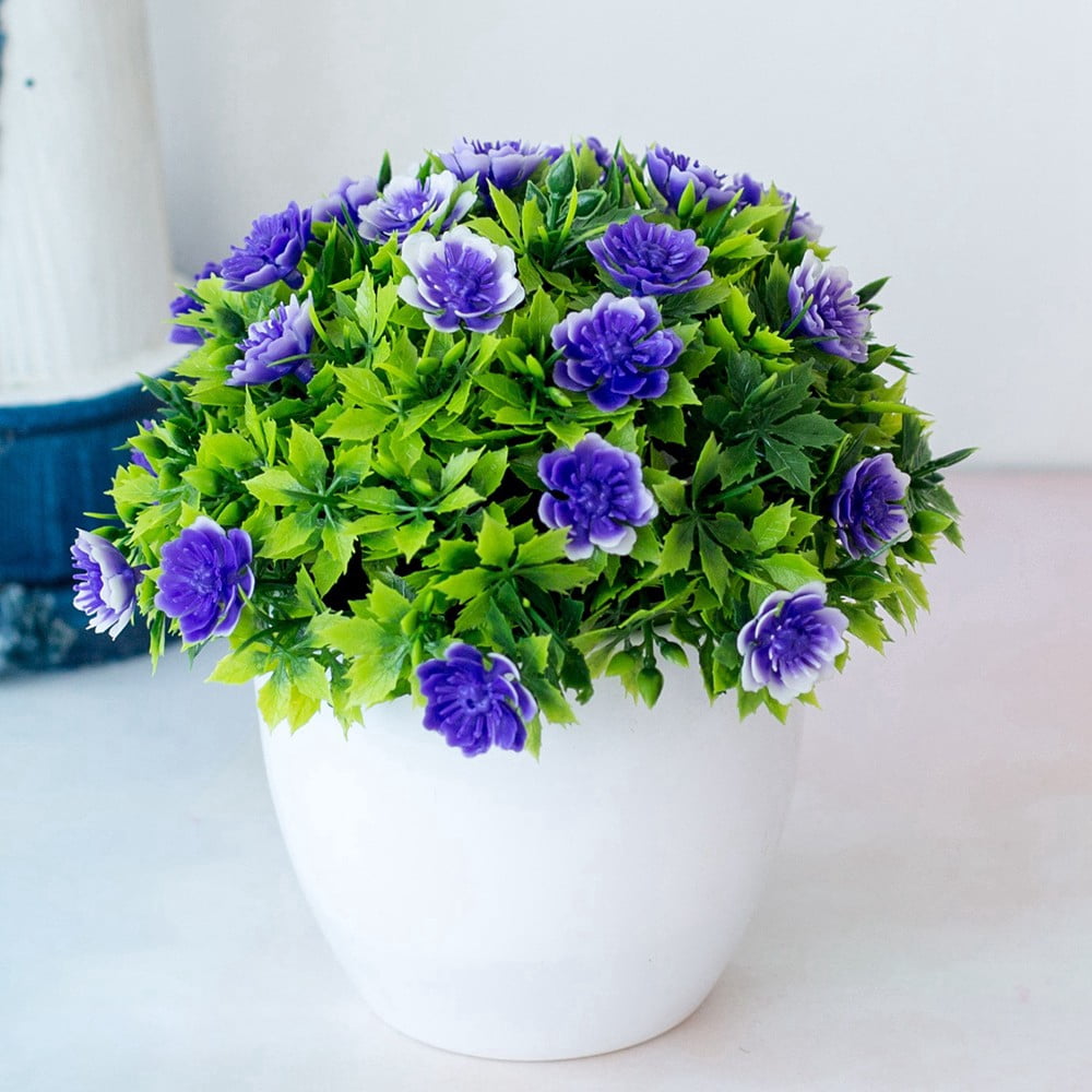 Fake Plants in Pots Artificial Ball Plant Mini Potted Faux Plants ...