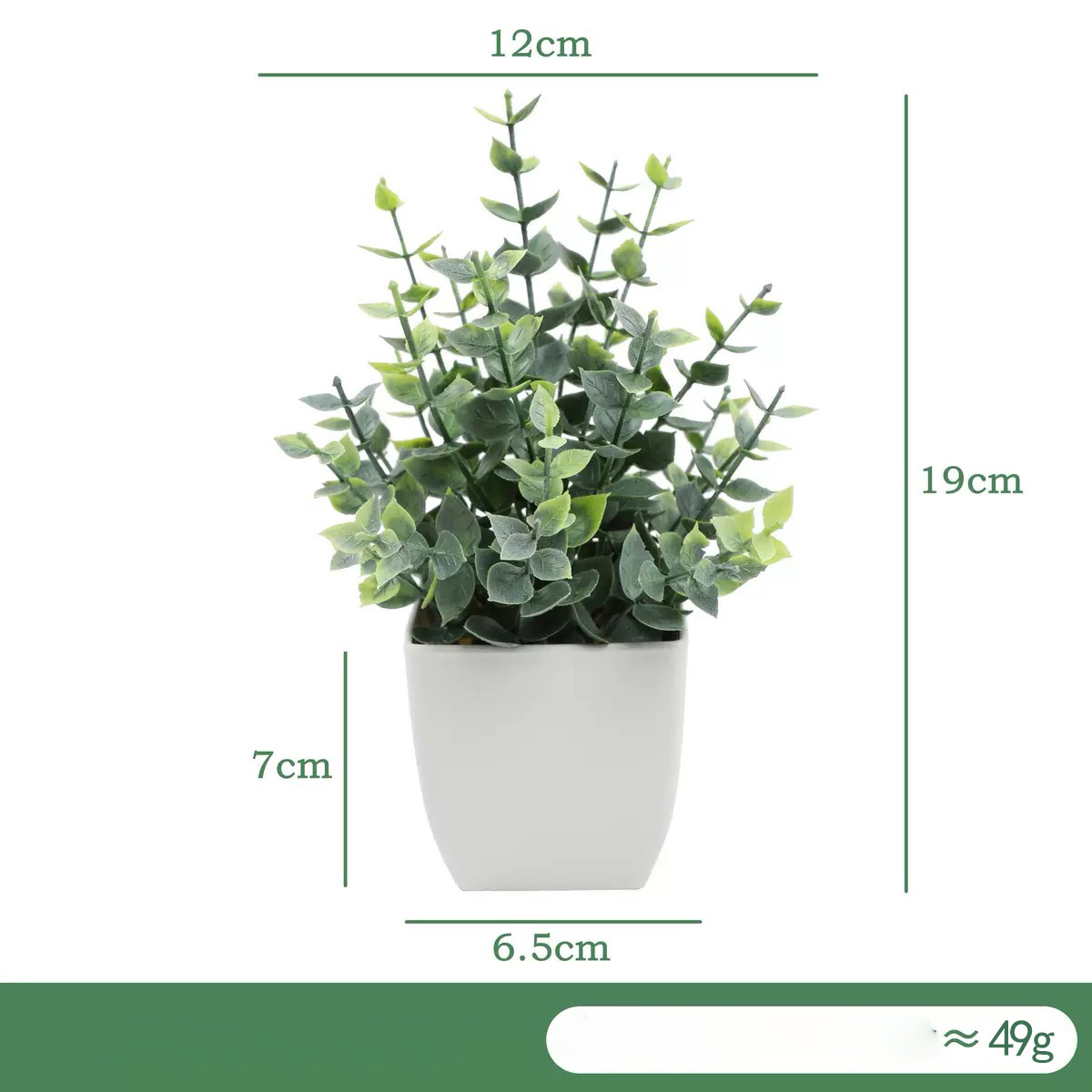 Fake Plants with Plastic Pot, Mini Artificial Greenery Potted Plants ...