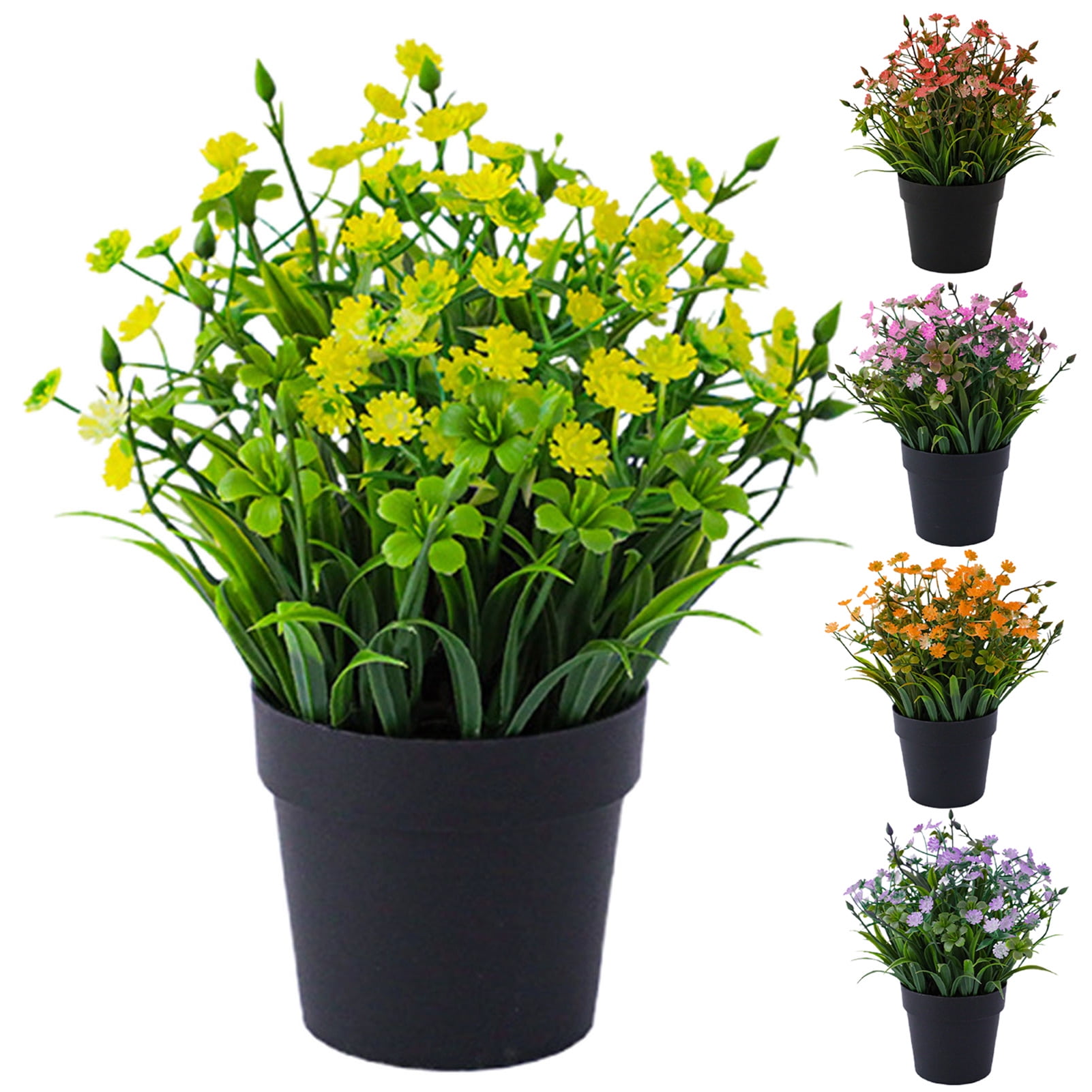 Fake Potted Plant Simulated Plastic Realistic Babysbreath Artificial ...
