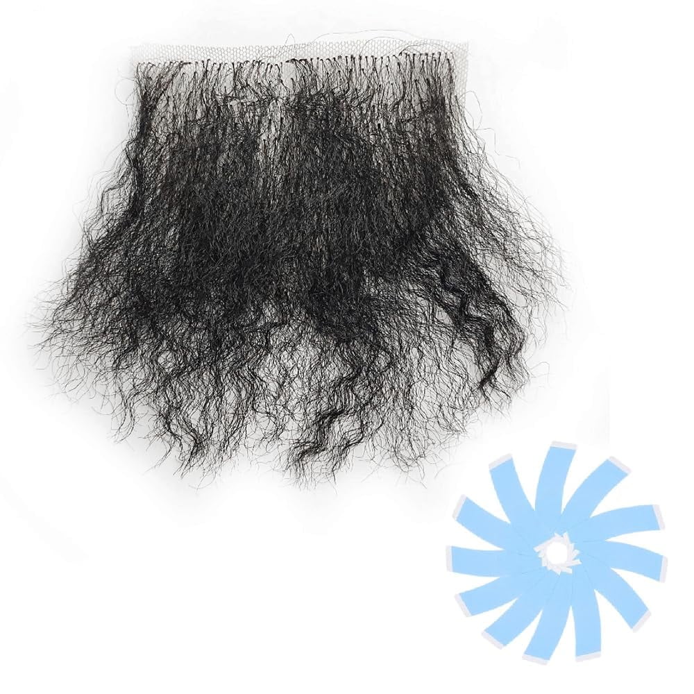 Fake Private Hair 100% Human Hair Invisible Realistic Bikini Body Hair ...