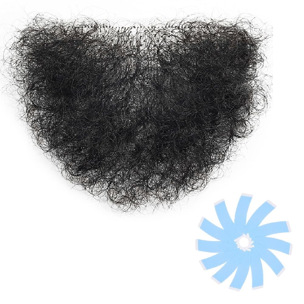 Fake Private Hair 100% Human Hair Invisible Realistic Bikini Body Hair ...