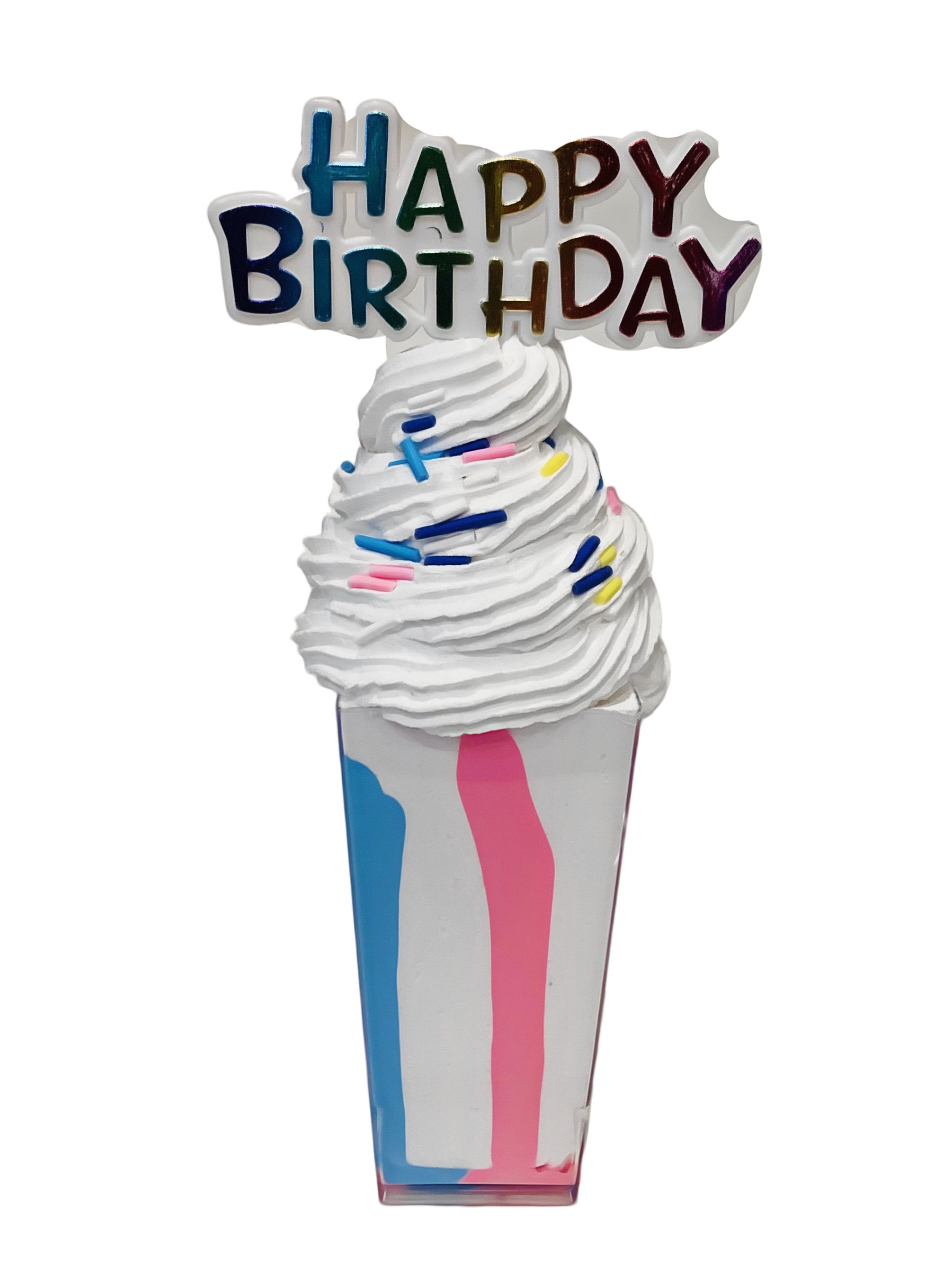 Fake Pudding Shot Birthday Cake Prop Decoraton Mini Parfait Dezicakes ...