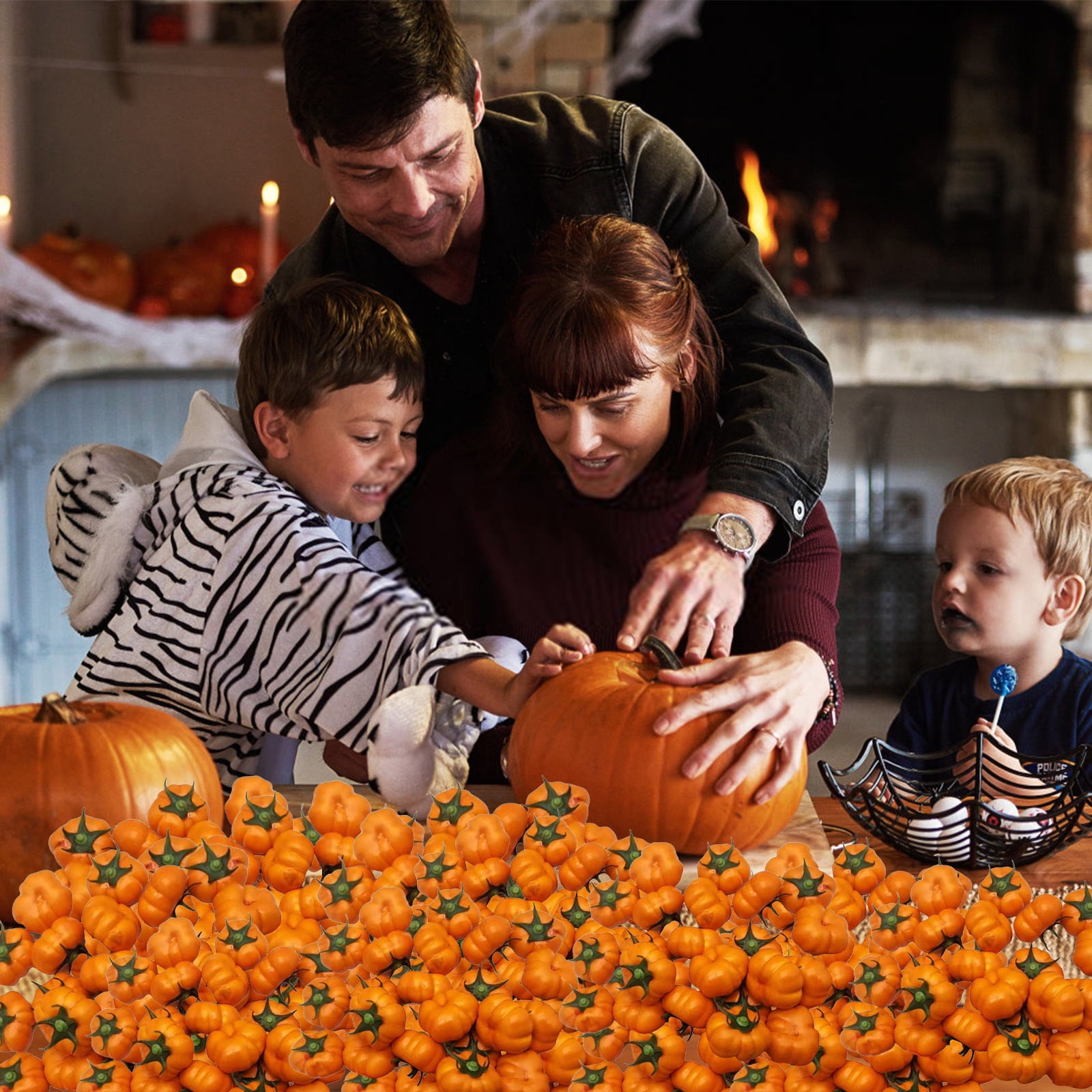 Fake Pumpkin Foam Pumpkin Model Halloween Decoration Crooked Pumpkin ...