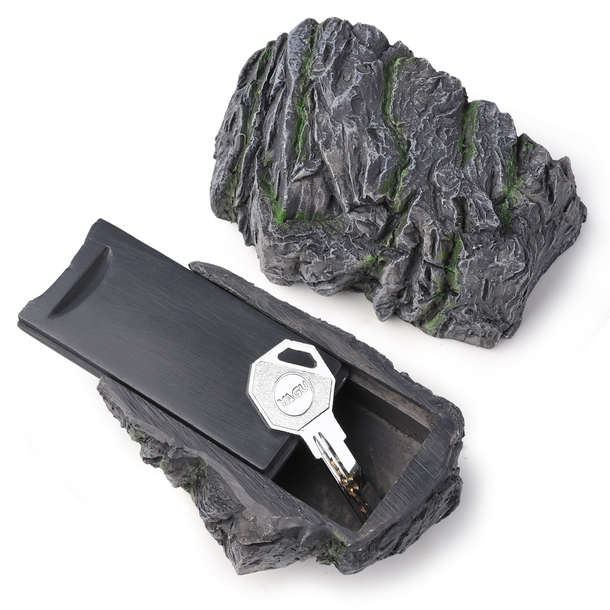 MyMealivos Fake Rock Key Hider Safe for Outdoor Garden or Yard, Large ...