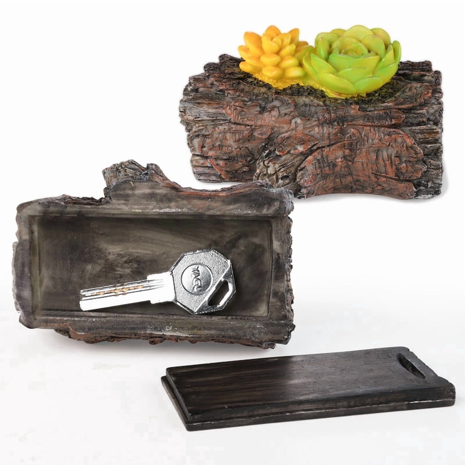 MyMealivos Fake Rock Key Hider Safe for Outdoor Garden or Yard, Large ...