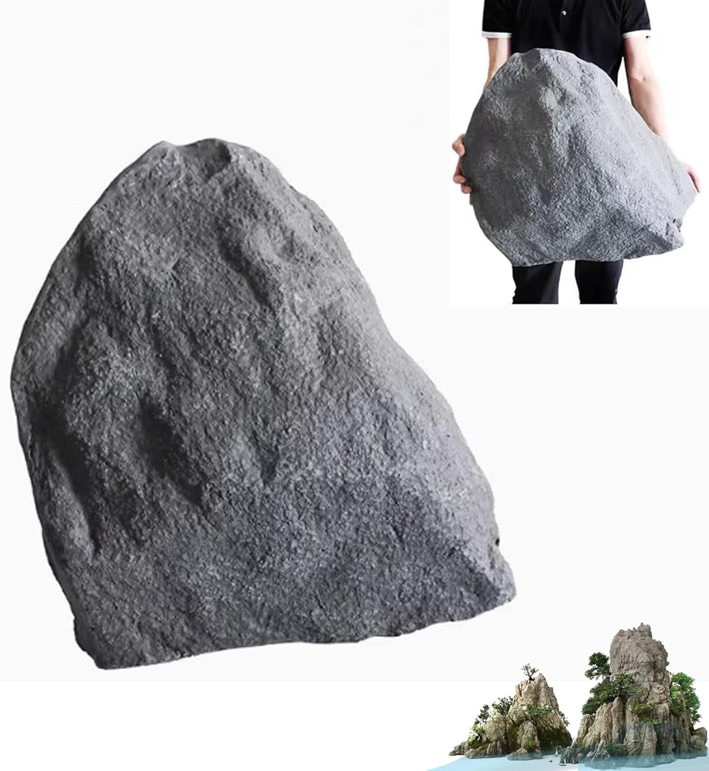 Fake Rocks, Lightweight Landscape Rocks, PU Foam Artificial Landscape Stones, Artificial Plants ...