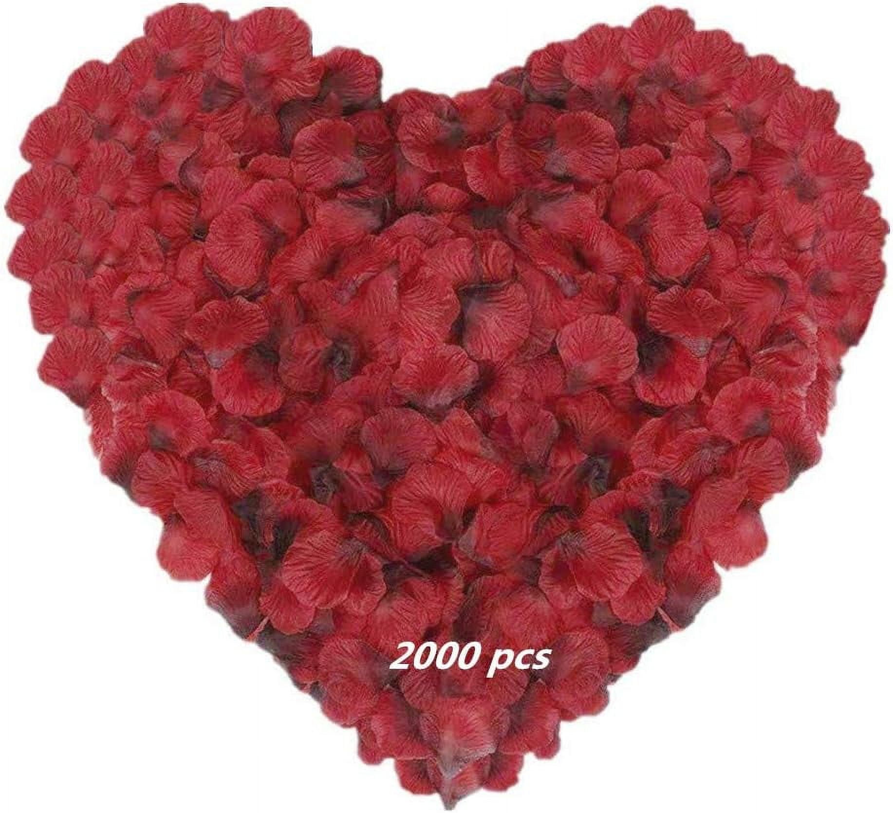 Fake Rose Petals for Romantic Night, Artificial Silk Flowers Faux Petal ...