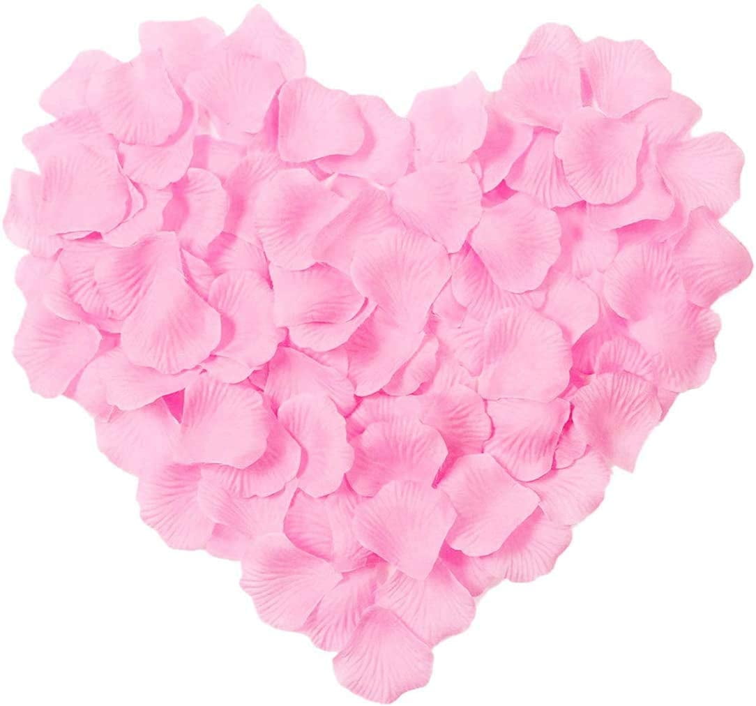 Fake Rose Petals for Romantic Night, Artificial Silk Flowers Faux Petal ...