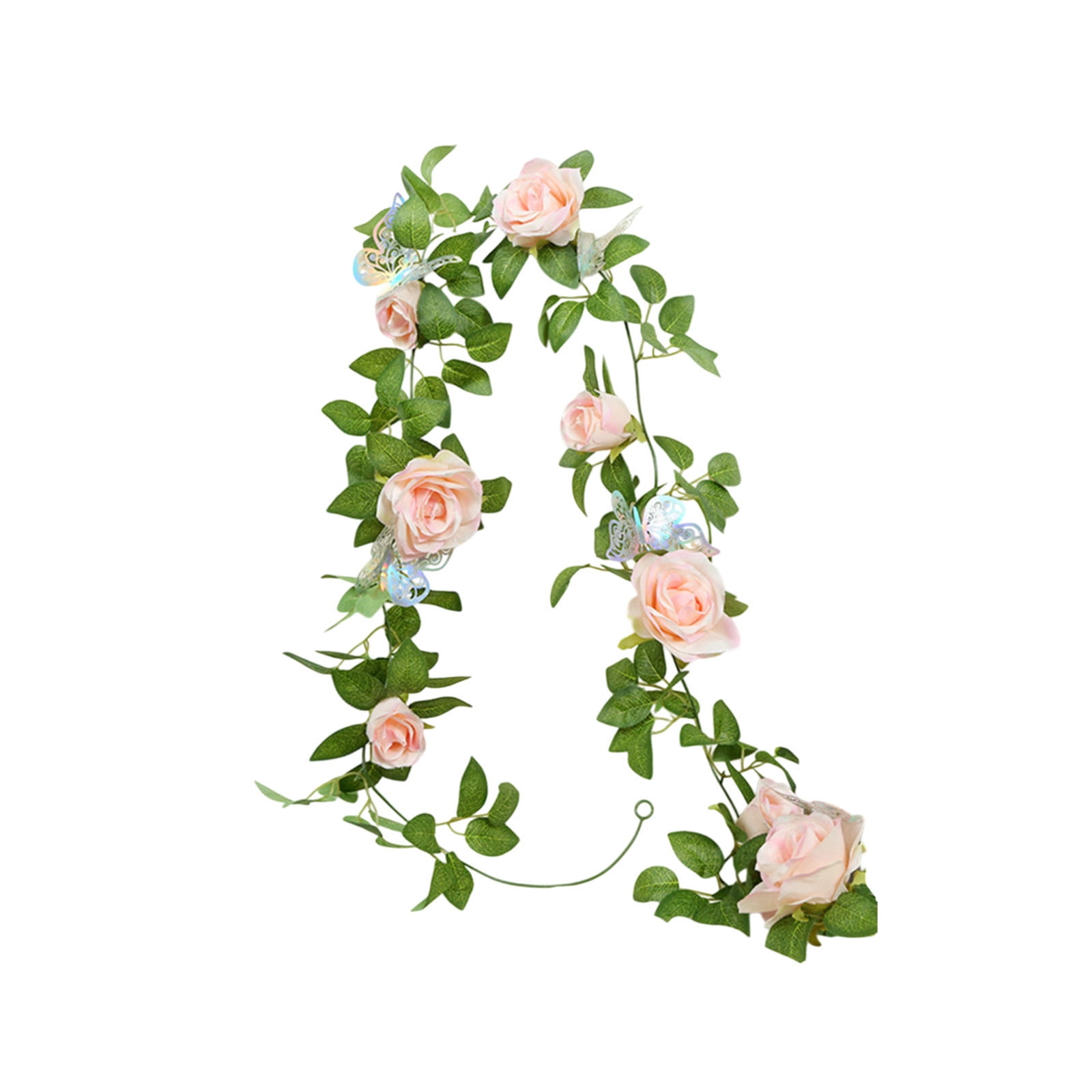 Fake Rose Vine Rattan Garland 6ft Artificial Flower Hanging Decor For ...