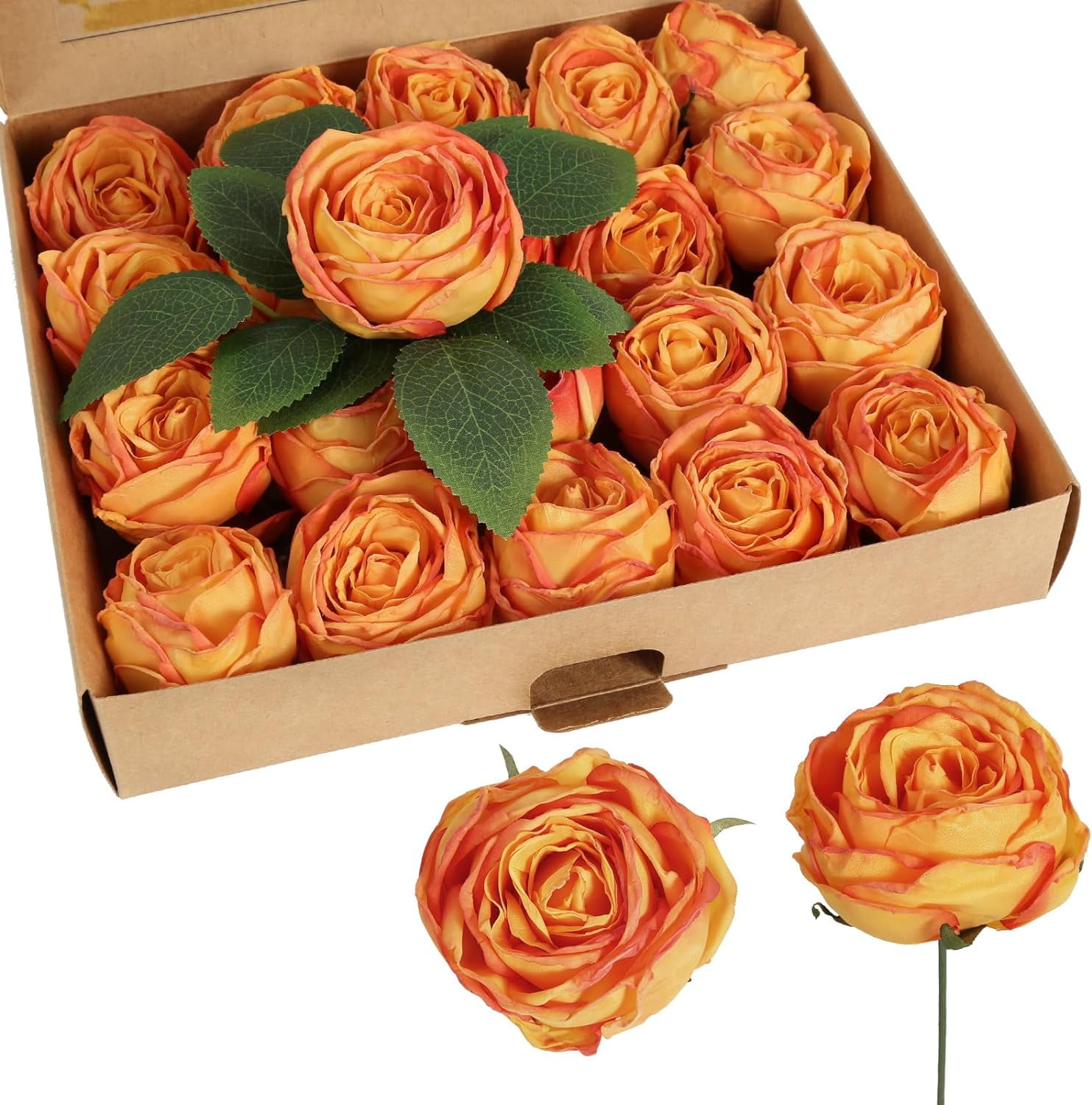 Fake Roses Artificial Flowers Heads, Vintage Dusty Rose Heads for Wall ...