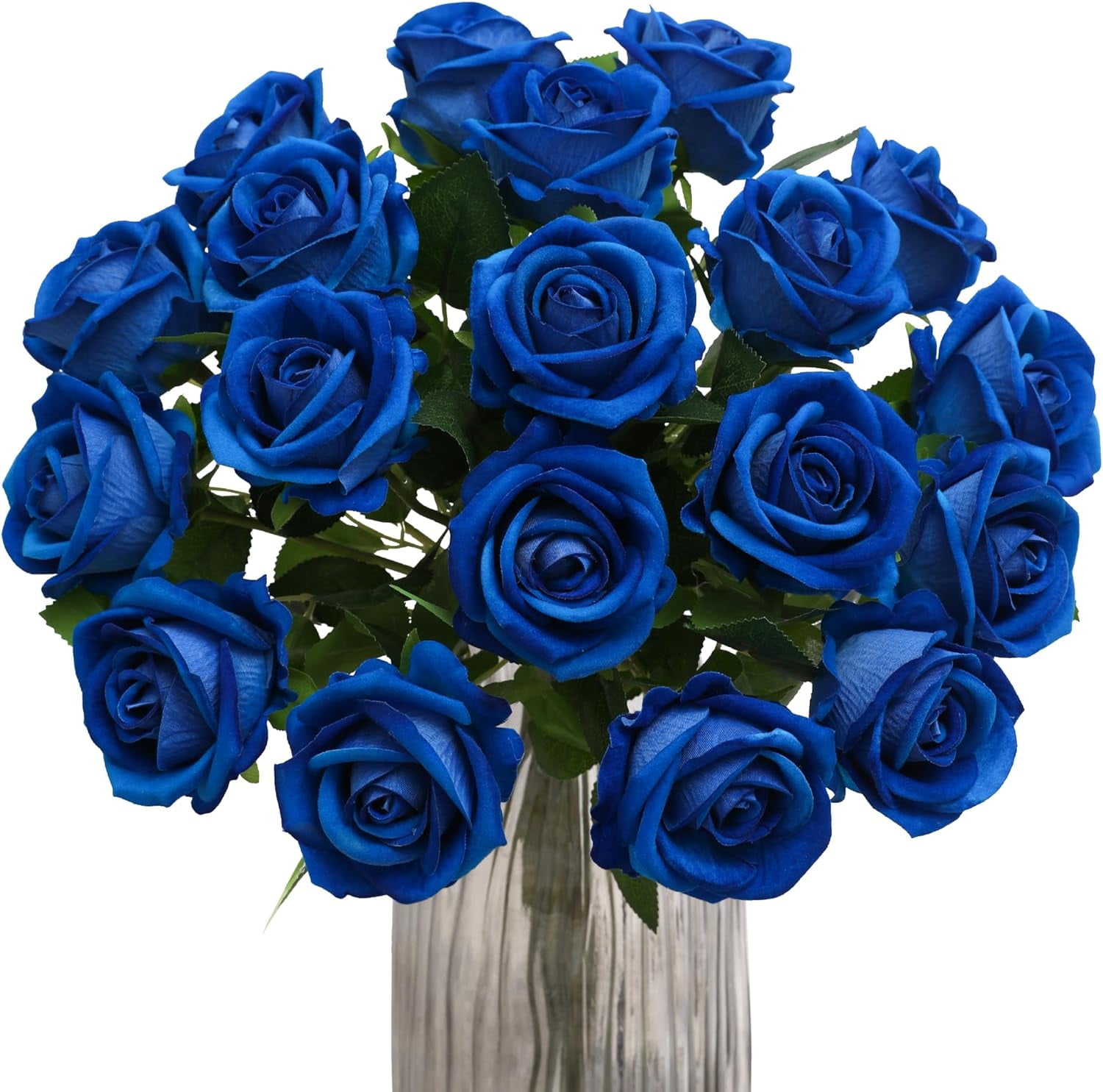 Fake Roses Artificial Silk Flowers - Blue Roses Artificial Faux Flowers ...