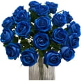 Fake Roses Artificial Silk Flowers - Blue Roses Artificial Faux Flowers ...