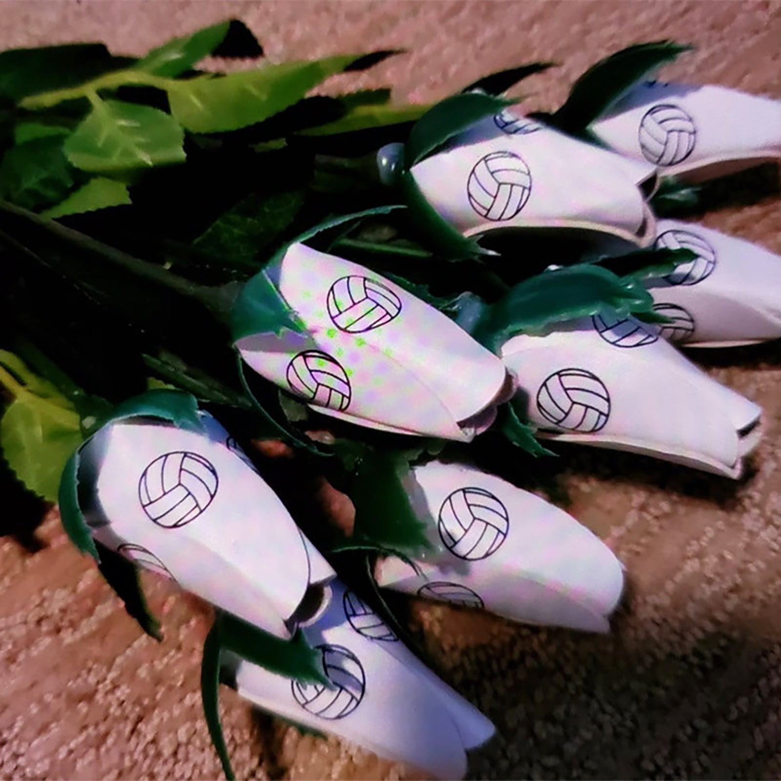 Fake Roses, Flowers for Decoration, Glitter Roses Bouquet, Glitter ...