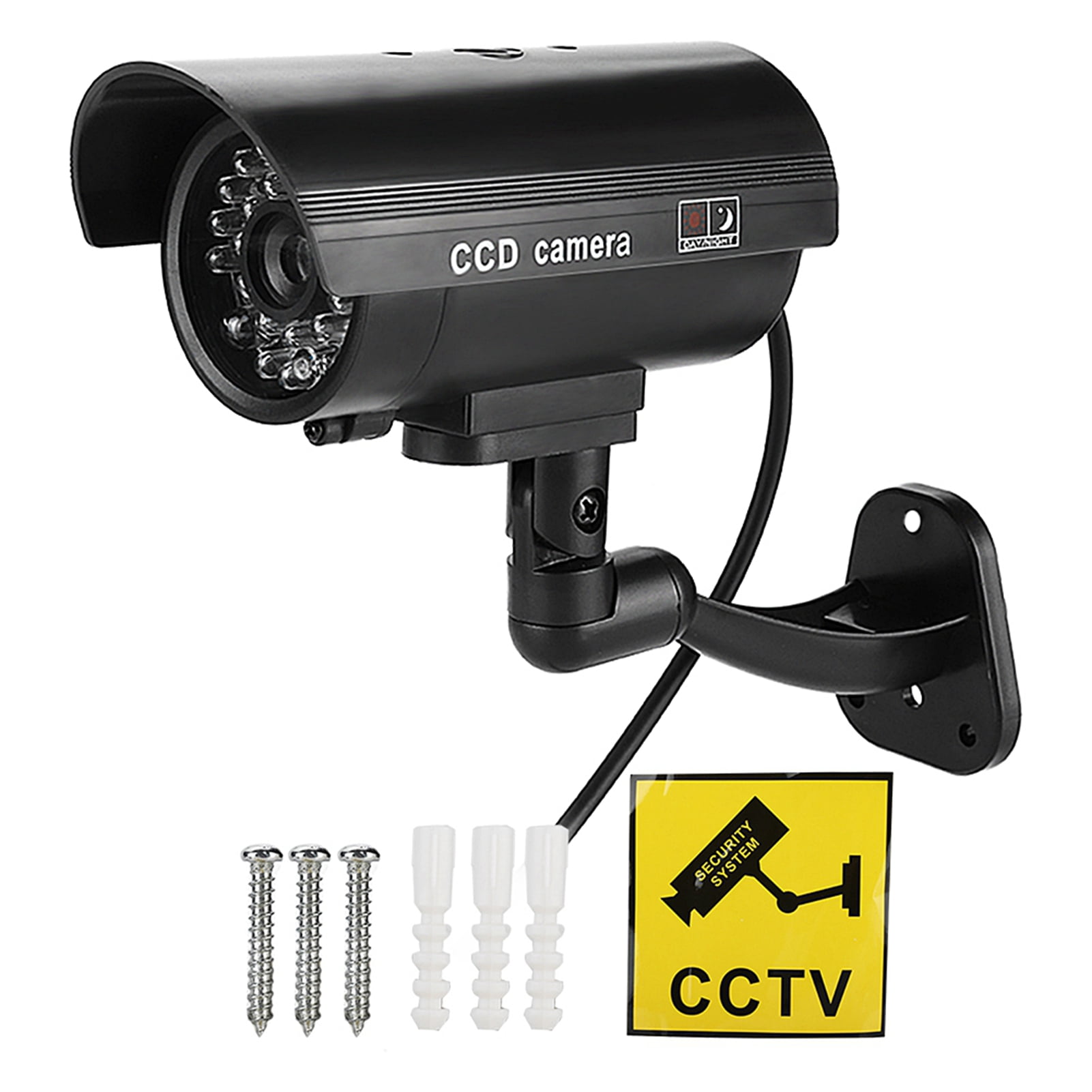 Fake Security Camera, LED Flash, 3-6 Months Power, Dummy CCTV Monitor ...