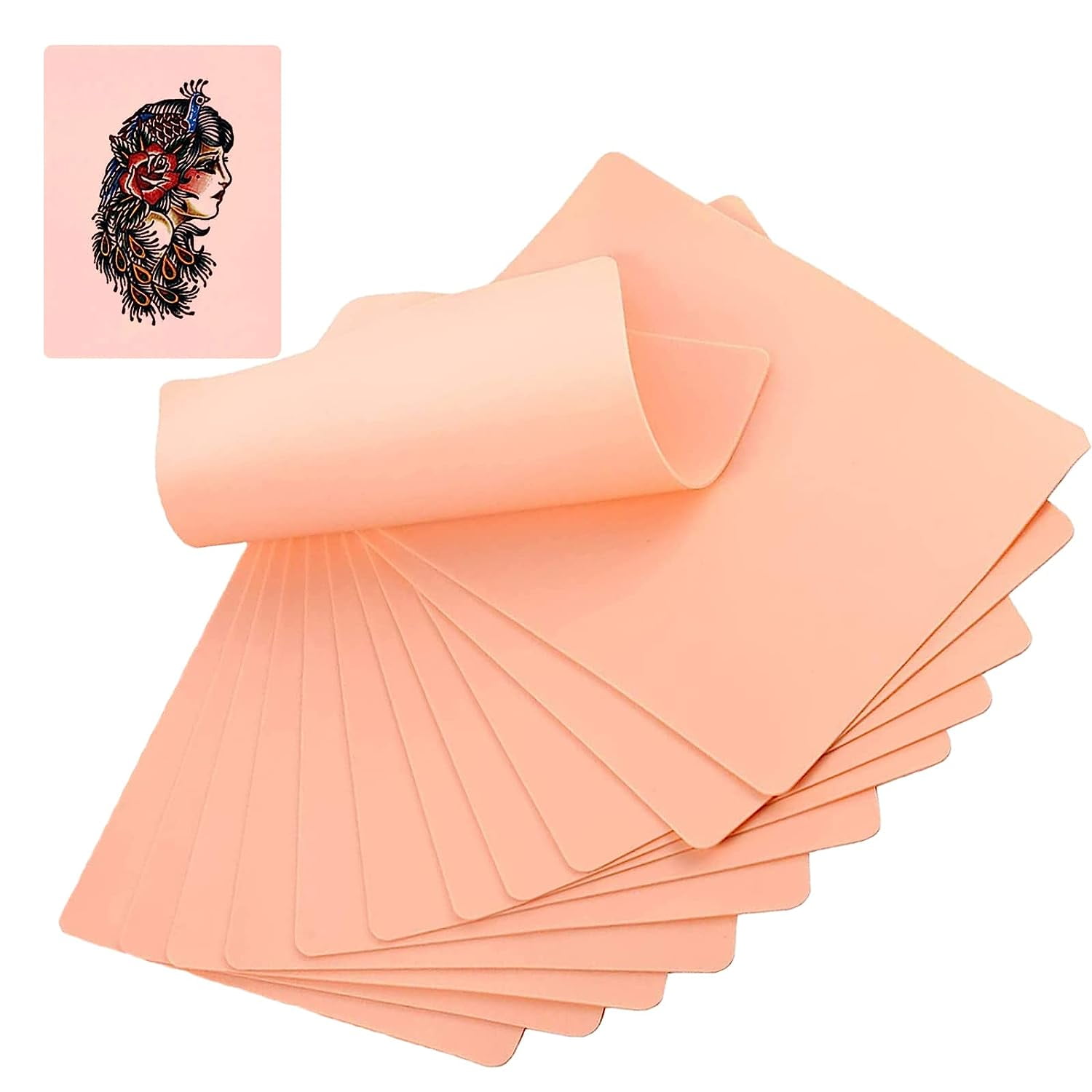 Fake Skin Practice 12pcs - Blank Skin Practice Double Sides 7.4*5.6 ...