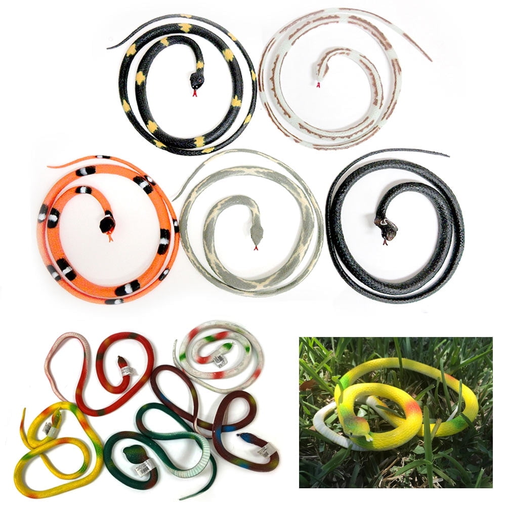 Fake Snake That Look Real Rubber Scary Gag Durable Garden Prop ...