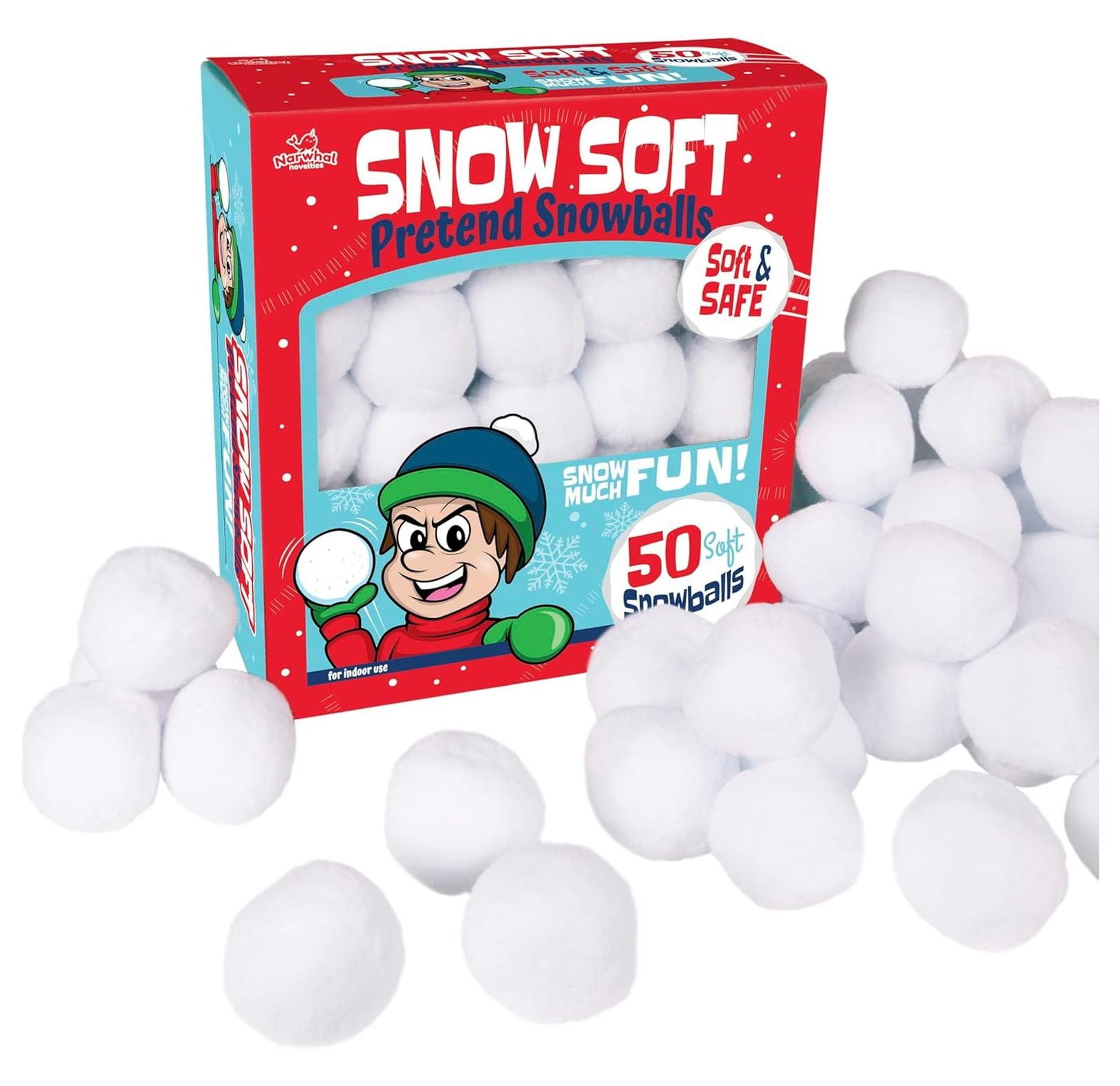 Fake Snowballs for Kids, Indoor Snowball Fight Set, Artificial ...