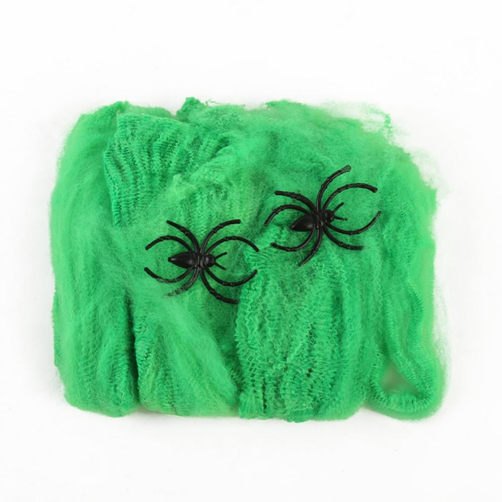 Fake Spider Web Halloween Decorations Indoor/Outdoor, Stretchy Spider ...