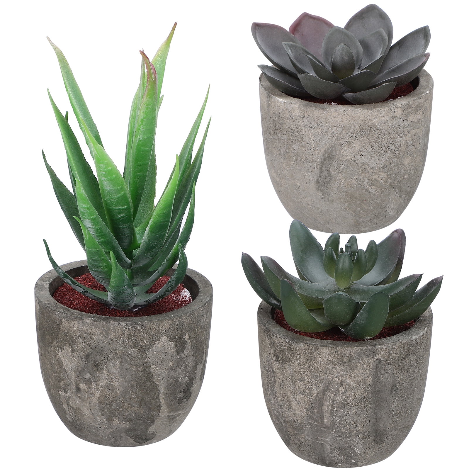 Fake Succulent Plant Outdoor Decorative Plants with Pots Office Man ...
