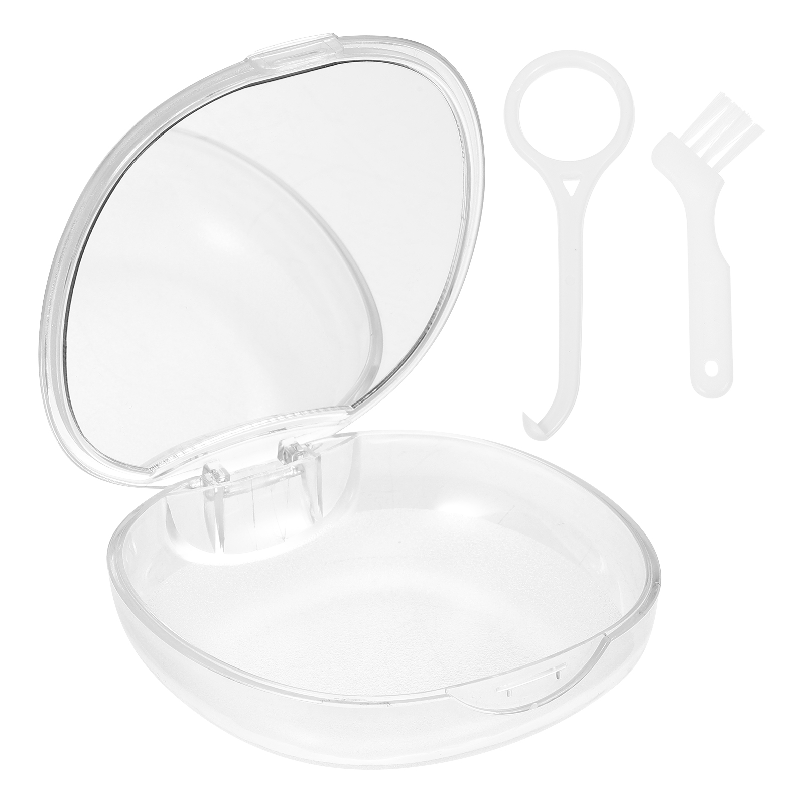 1 Set Portable Brace Container Denture Box Retainer Case with Mirror ...