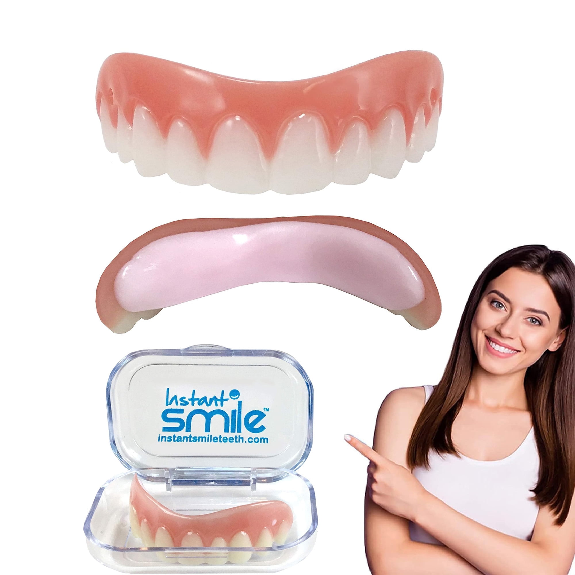 Fake Teeth Fit Flex 1pk- Natural Shade - Upper Veneer Cosmetic Teeth ...